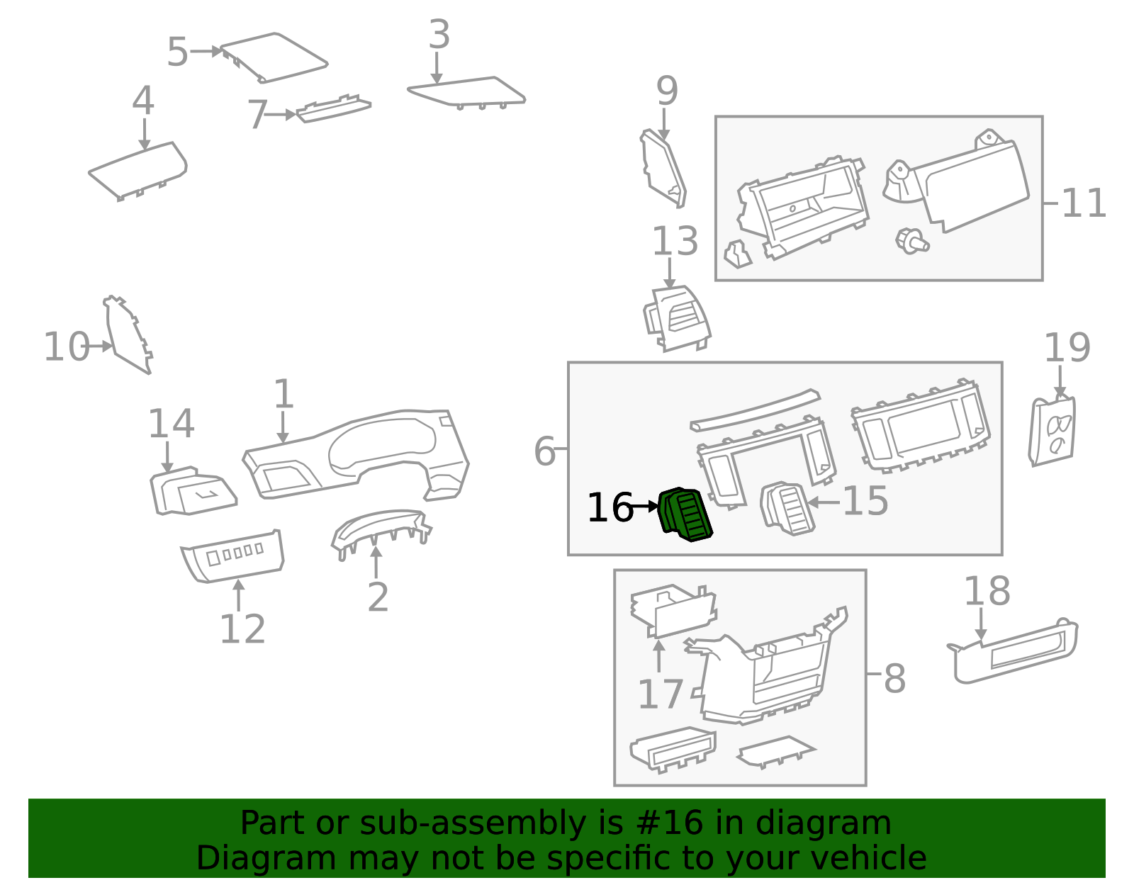 55660-08040 - Dashboard Air Vent - OEMGenuineParts.com