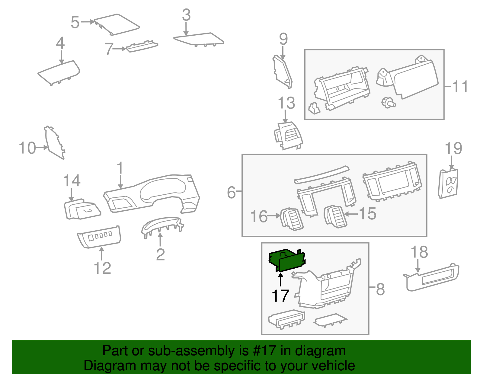 2014 Toyota Sienna Cup Holder 55620-08010-C1 | Toyota Parts Center