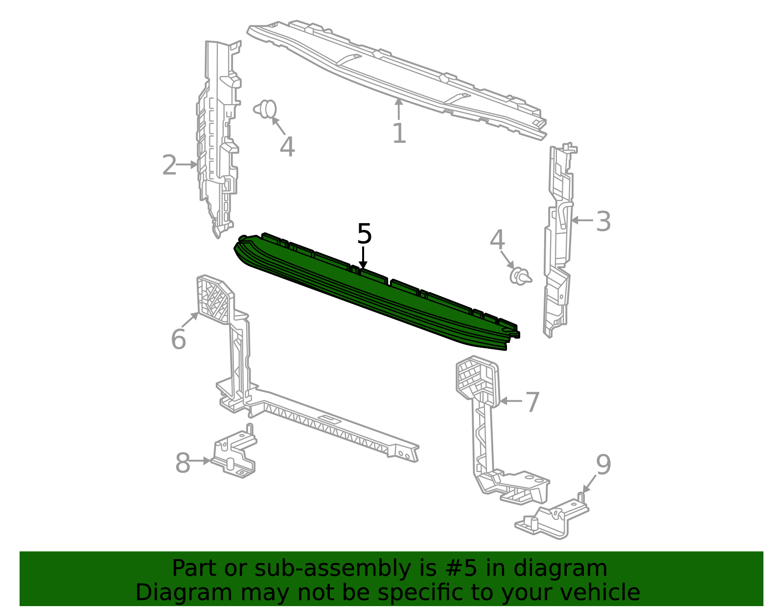 2021-2025 GM Lower Radiator Air Baffle 84252885 | GM Parts Center
