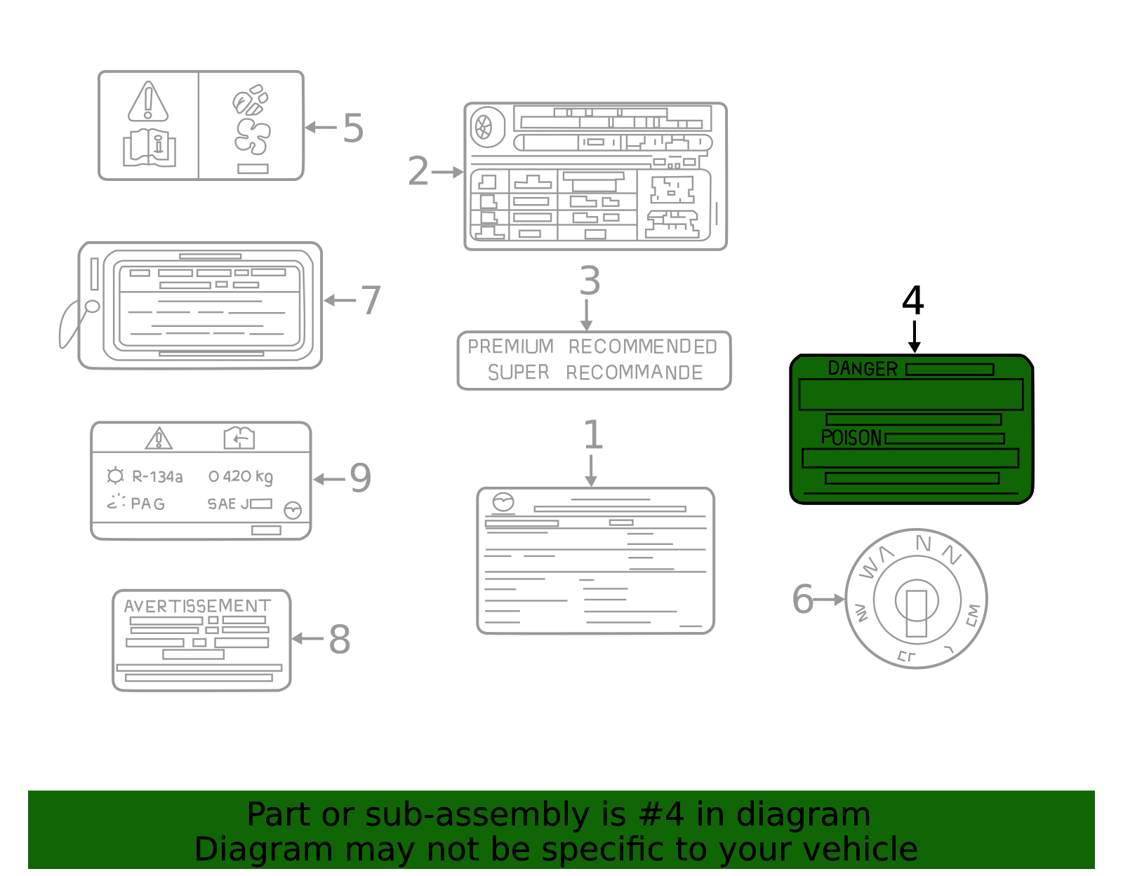 FA01-69-064D - 1988-2024 Mazda - Label | Mazda Part Direct