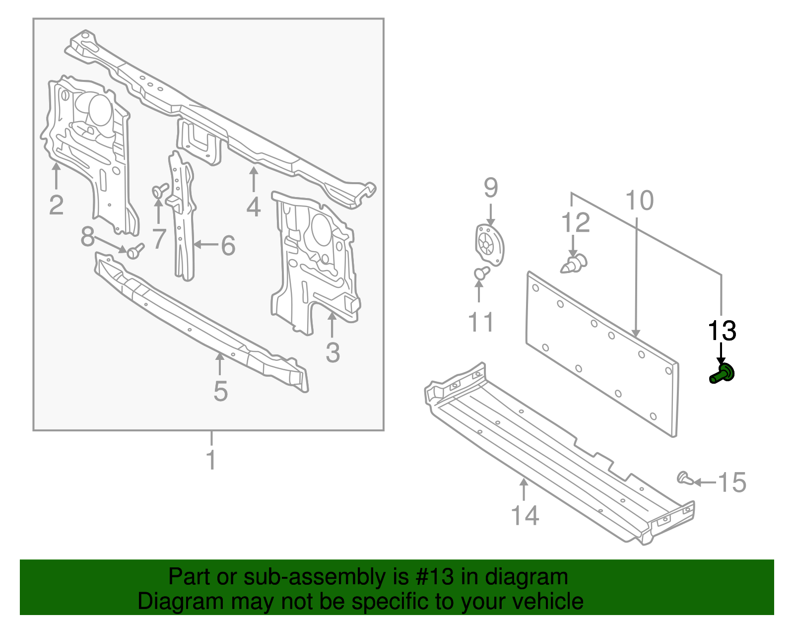 1998-2004 Nissan Radiator Support Splash Shield Clip 76876-W5000 ...
