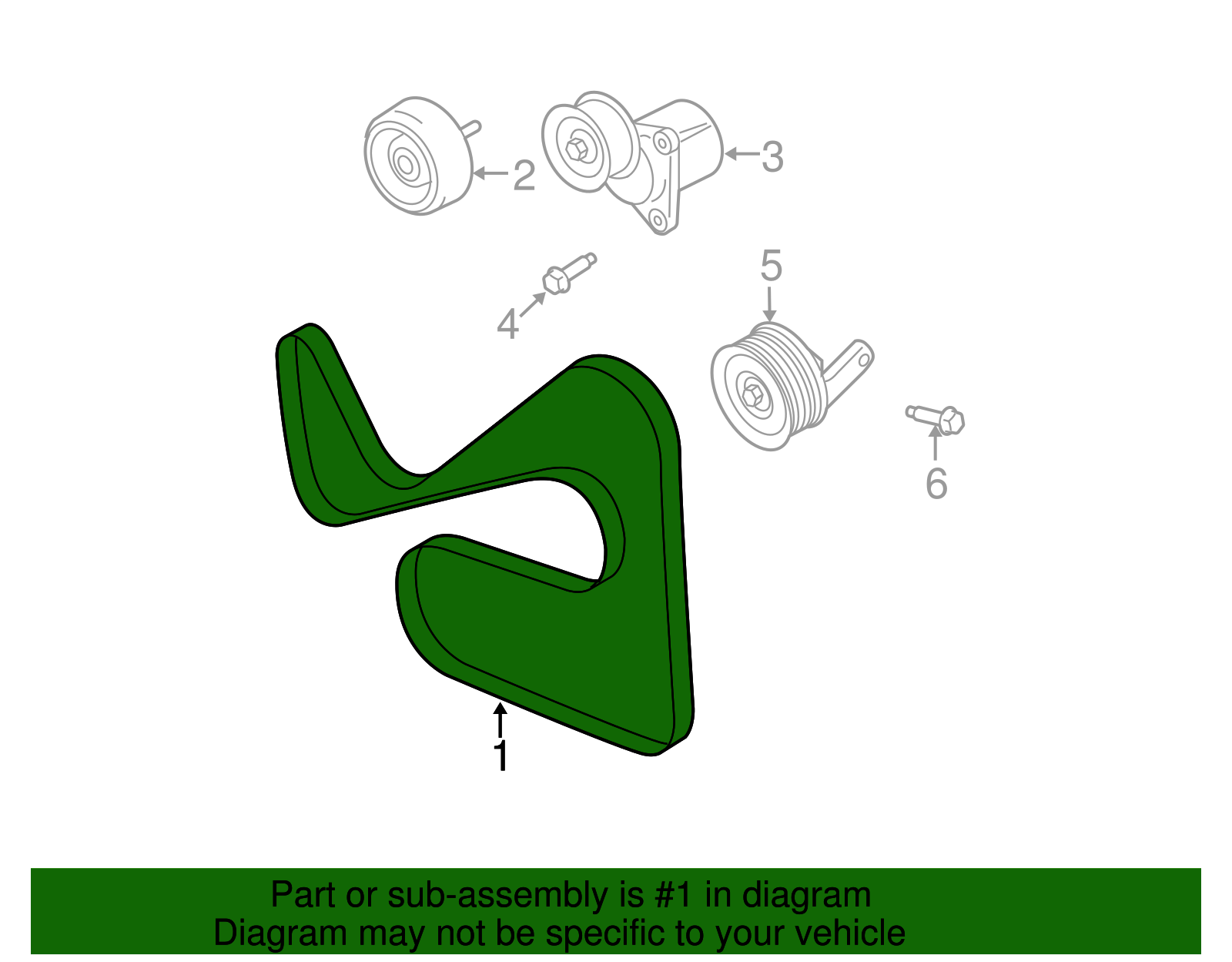 2009-2012 Ford | Serpentine Belt | 9L8Z-8620-C | Walls' Ford Parts