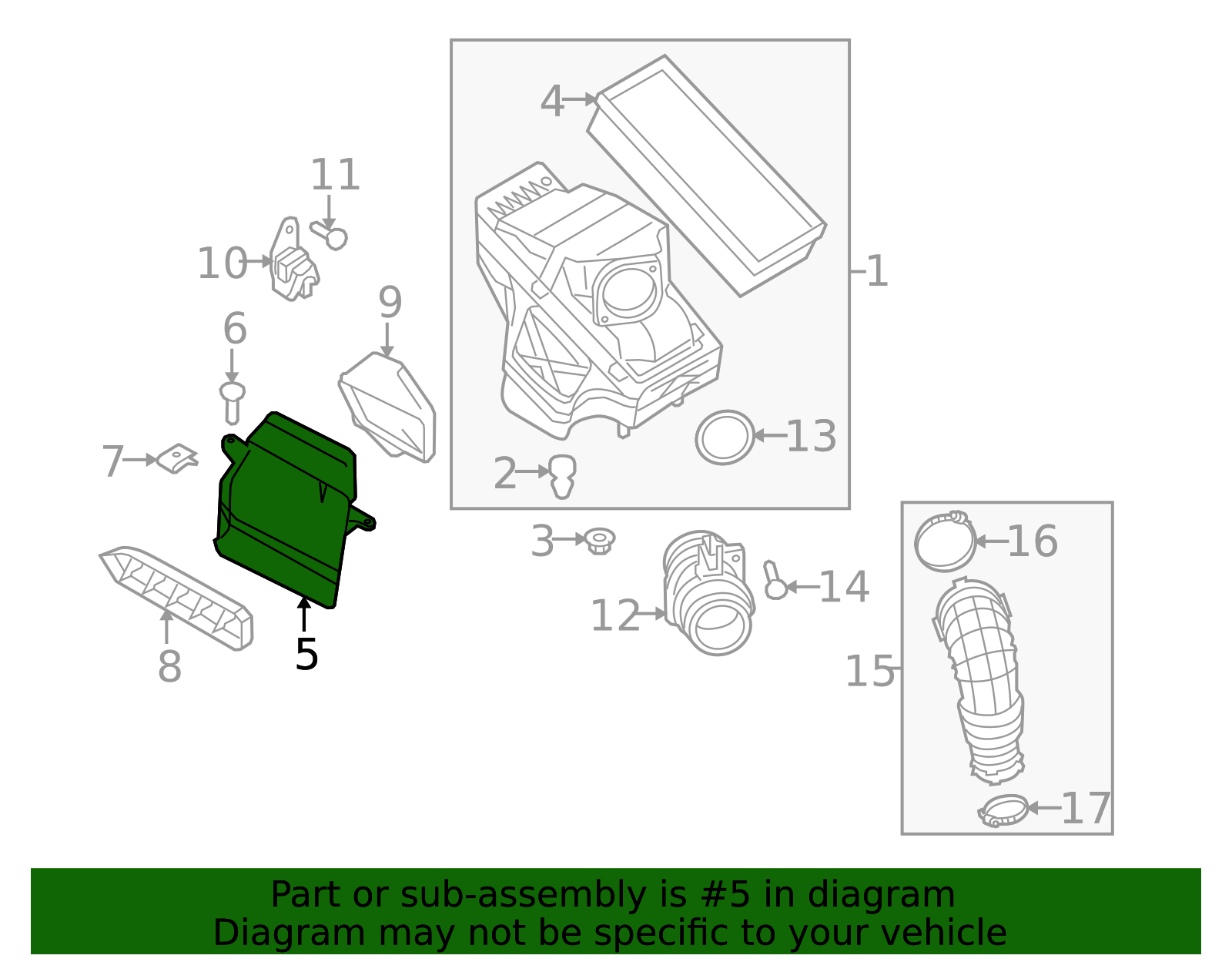 2013 Audi Air Inlet Duct 8K0-129-617-B | OEM Parts Online