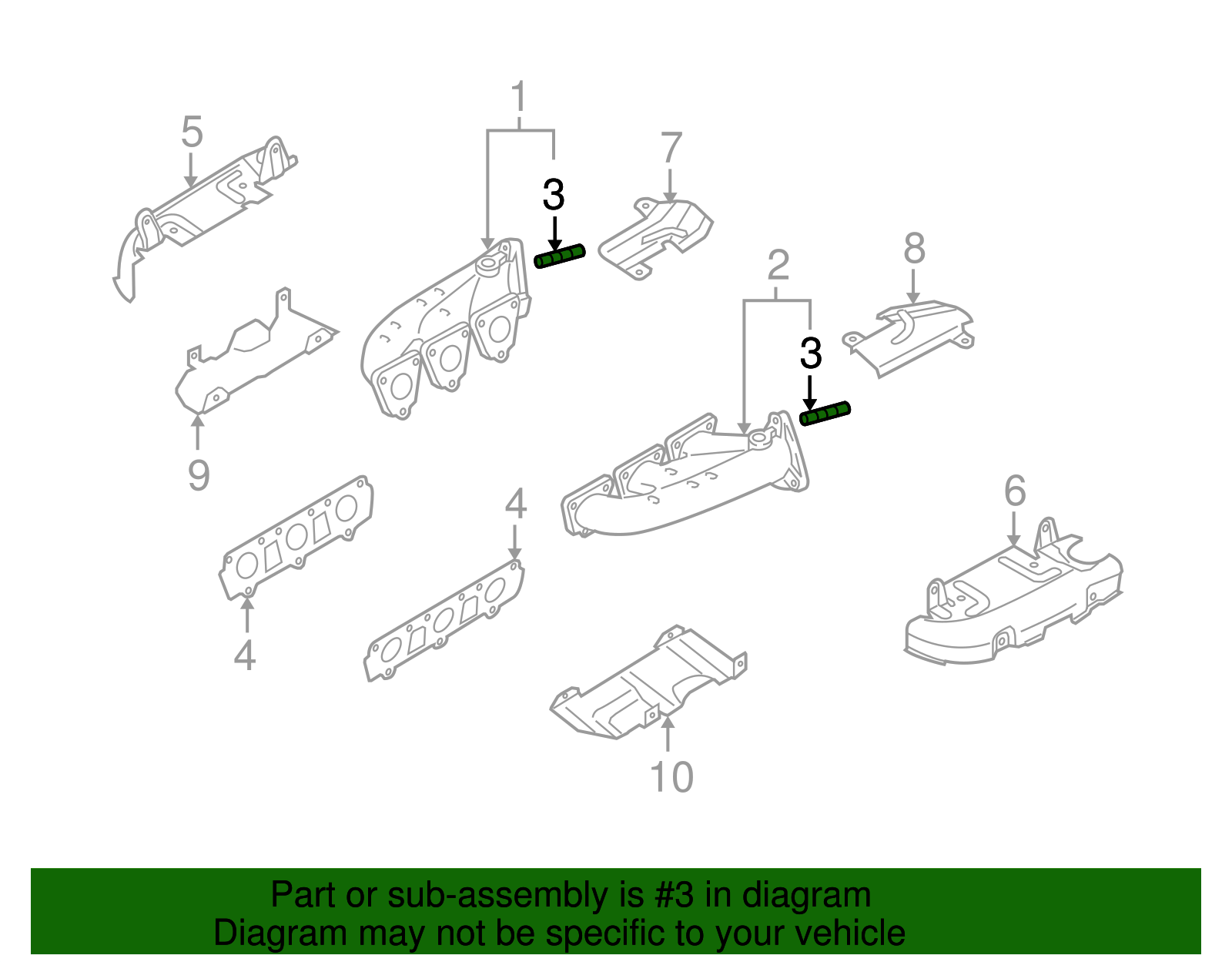 N-044-514-5 - Manifold Stud 2005-2009 Audi | Audi OEM Parts