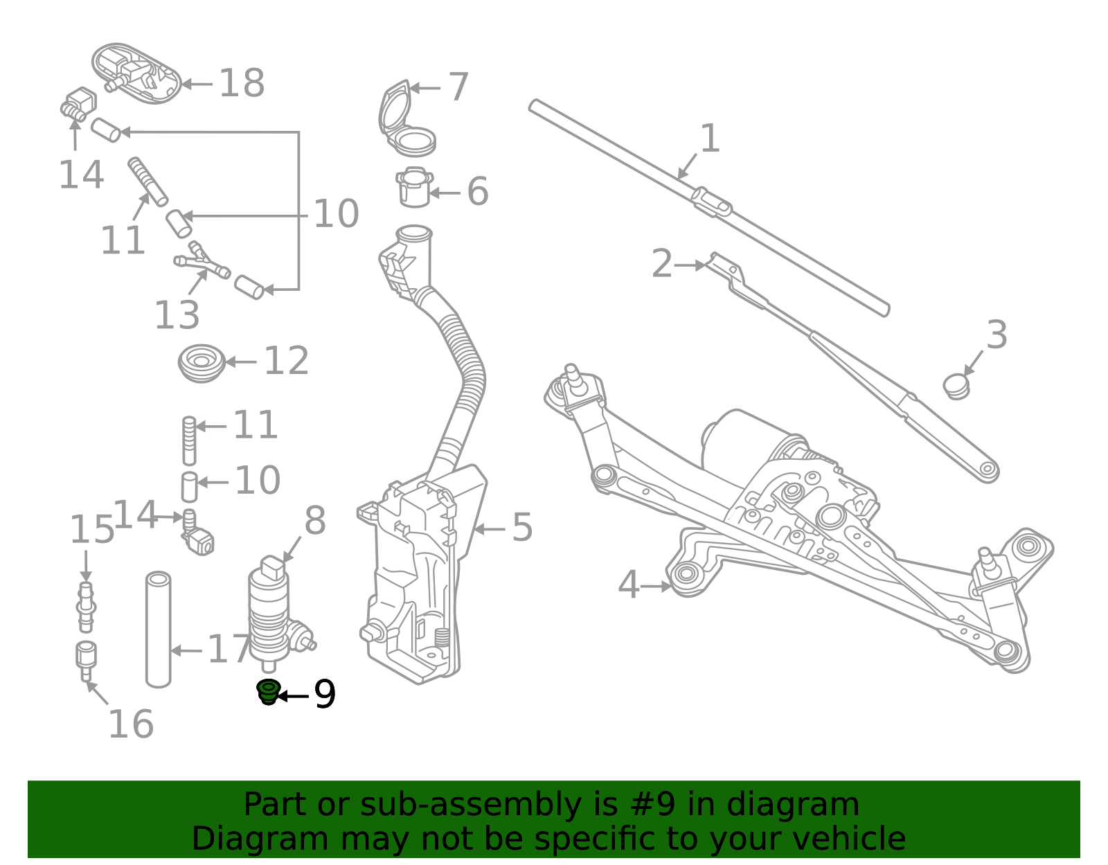 431-955-465 - Washer Pump Gasket 2021-2024 Volkswagen ID.4 | Volkswagen ...