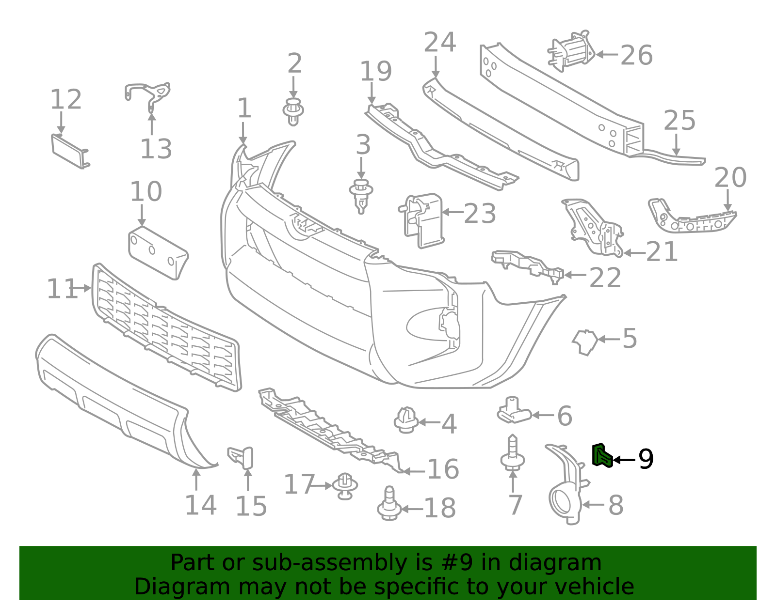2007-2025 Toyota Bumper Cover Retainer Clip 75392-35220 | OEM Parts Online