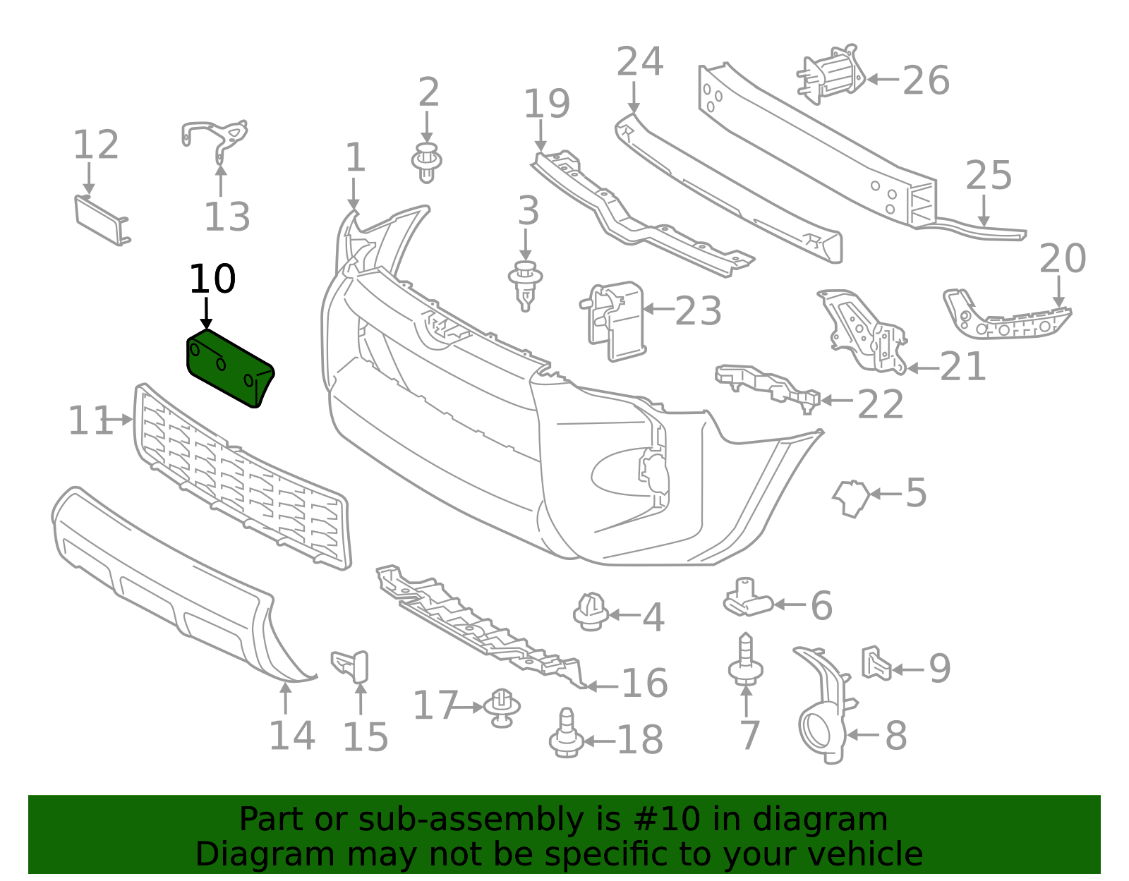 Genuine Toyota License Plate Bracket (Front) part# 52114-35040 for 2014 ...