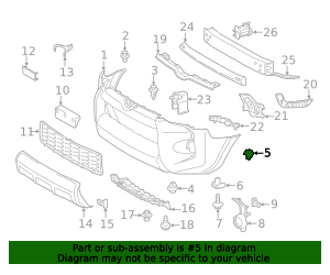 53879-58010 - Bumper Cover Retainer 2003-2024 Toyota | Longo Toyota Parts
