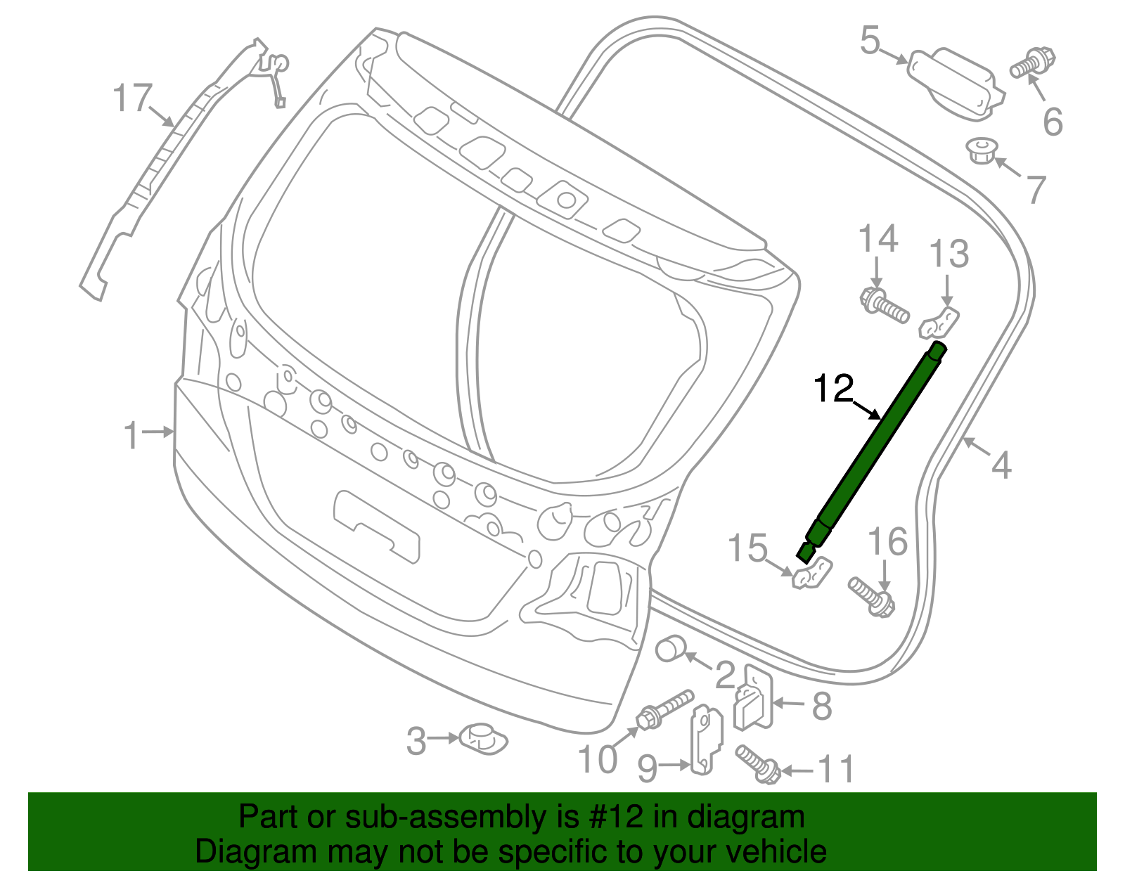Hyundai 2013-2016 Hyundai Santa Fe Tailgate Pull Down Motor 81771-B8100 ...