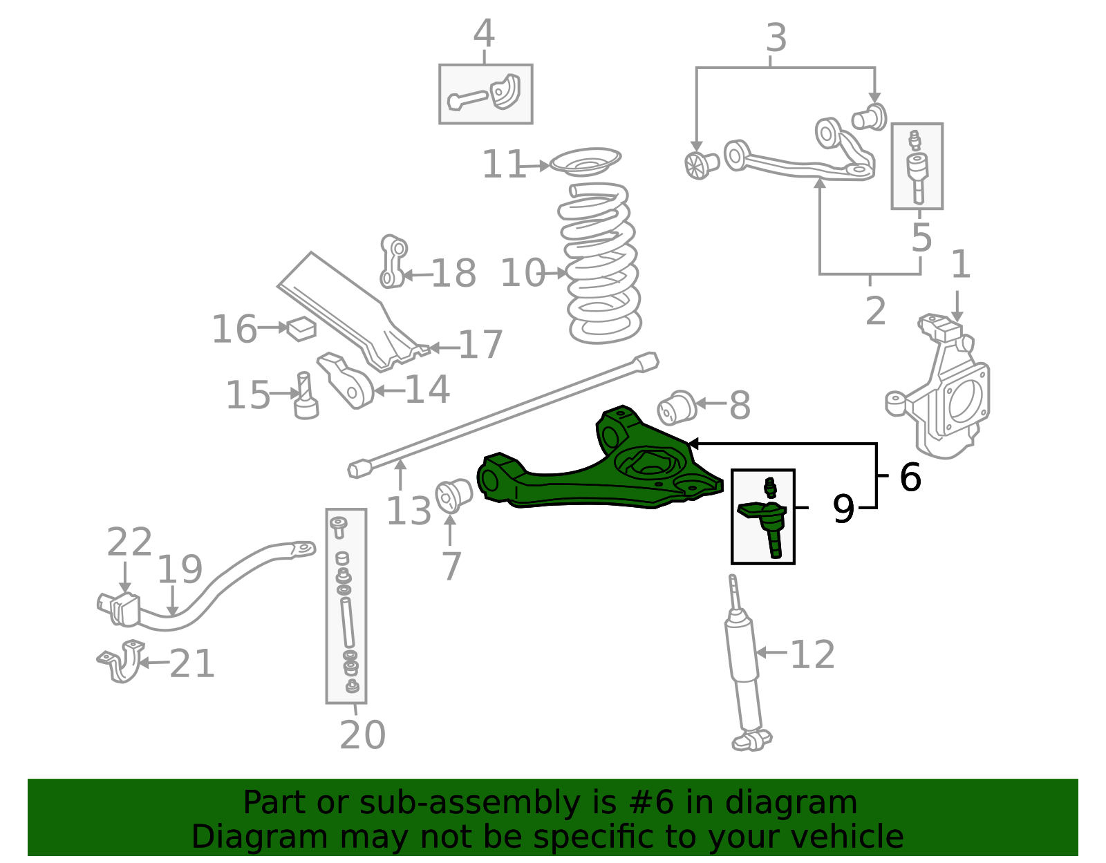 1999-2013 GM Front Lower Suspension Control Arm 20832022 GM ...