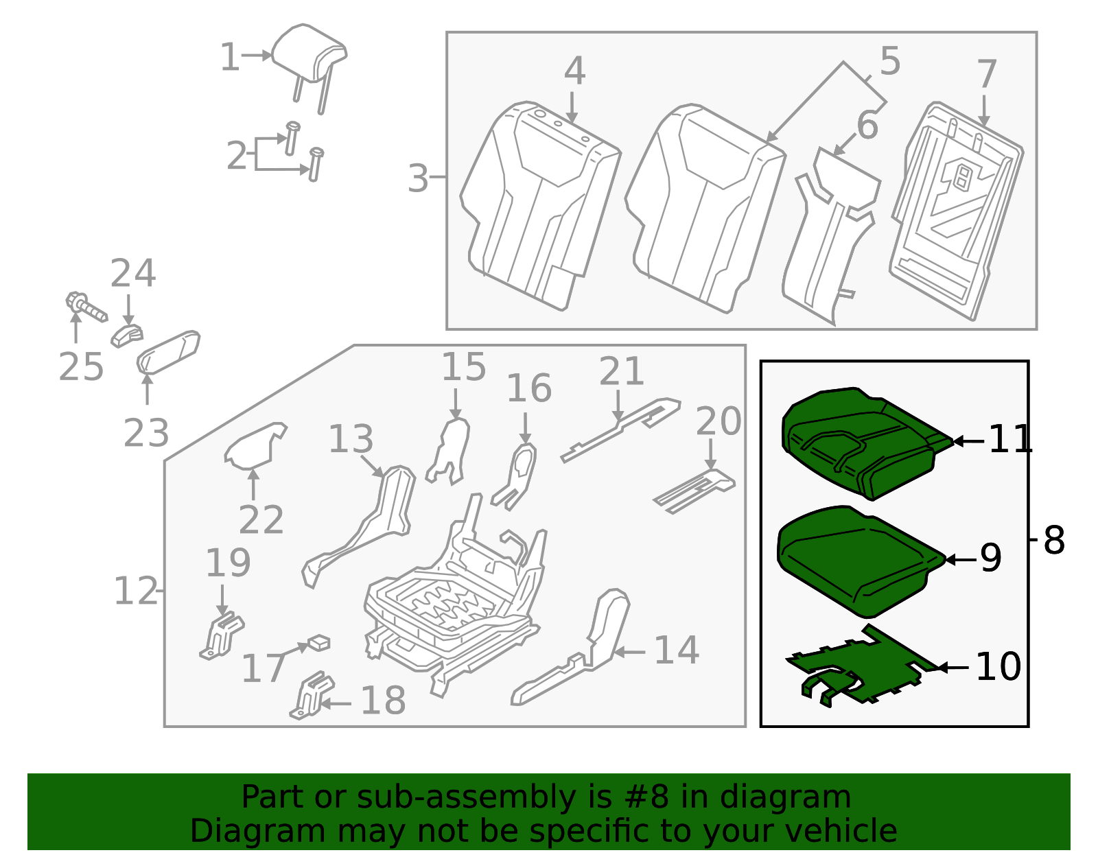 2021-2023 Hyundai Santa Fe Cushion Assembly 89200-S1100-YKM | QuirkParts