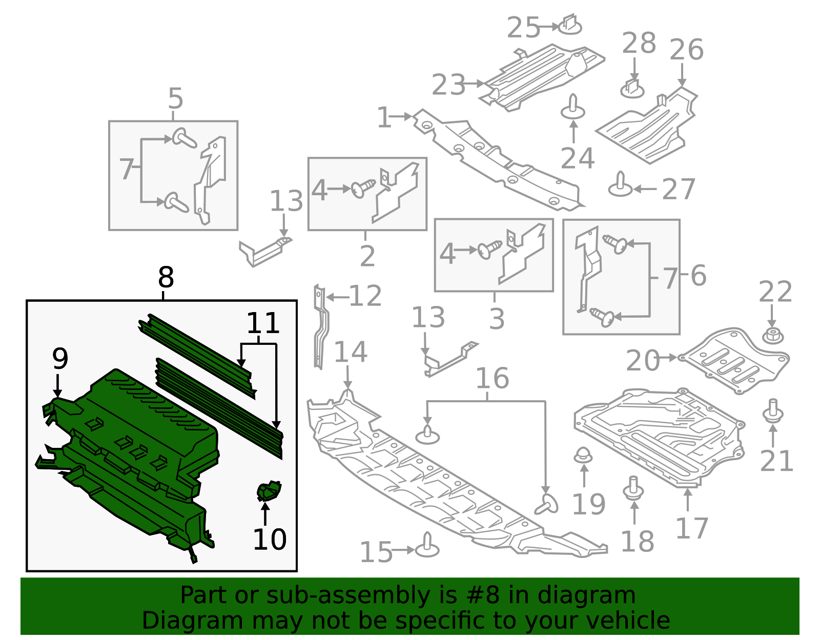 GV4Z-8475-A - 2017-2019 Ford Escape - Radiator Shutter Assembly ...
