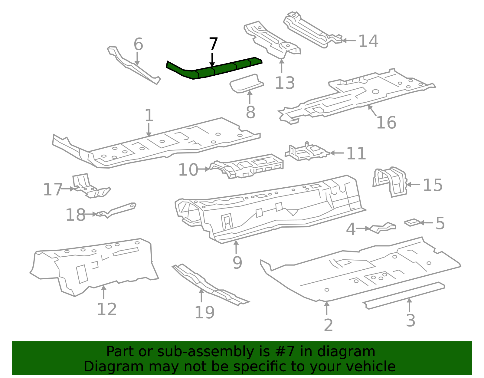 57056-50030 - High-Quality Floor Pan Reinforcement for 2018-2025 Lexus ...