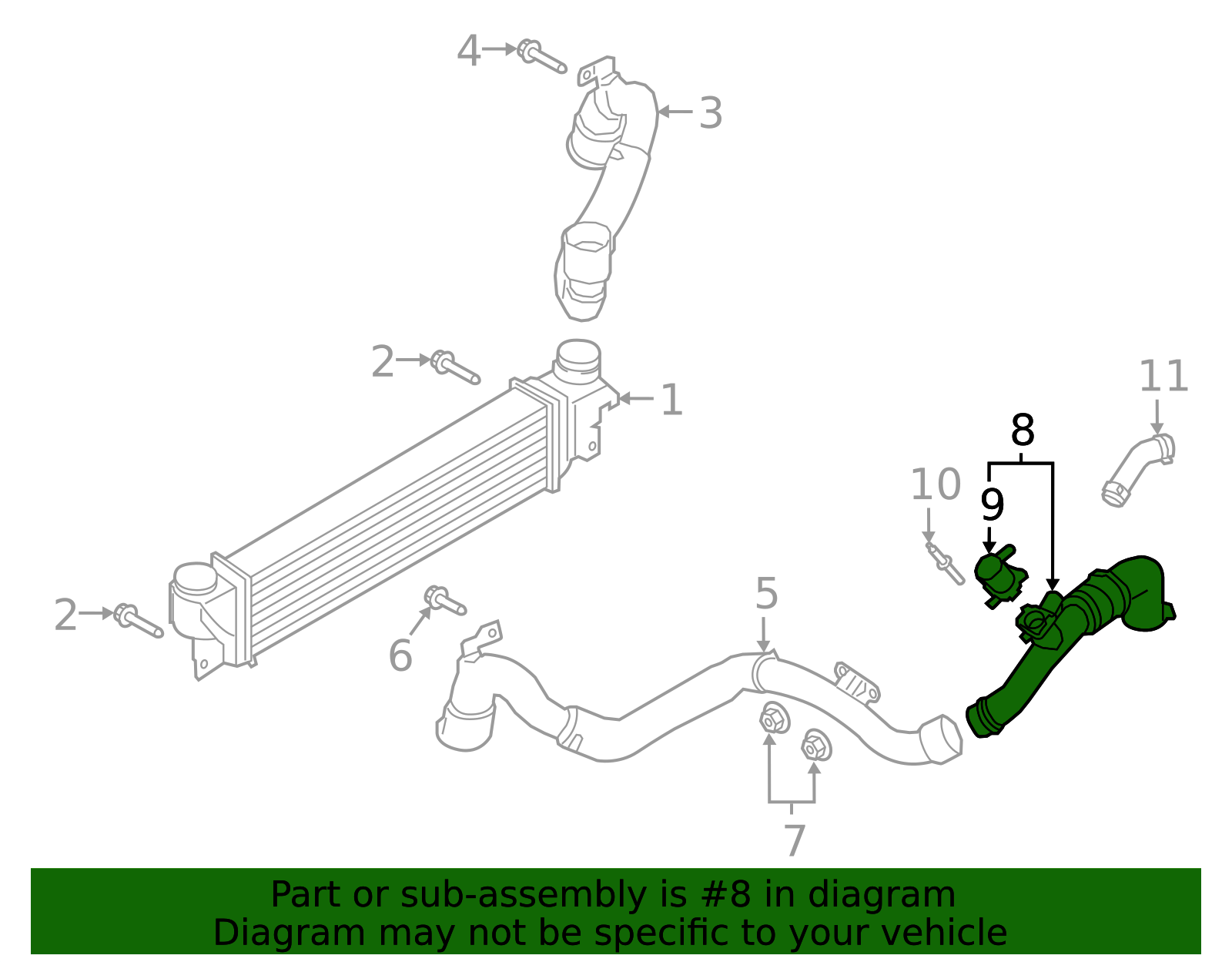 2019-2024 Ford Air Tube K2GZ-6C646-A | Varsity Ford