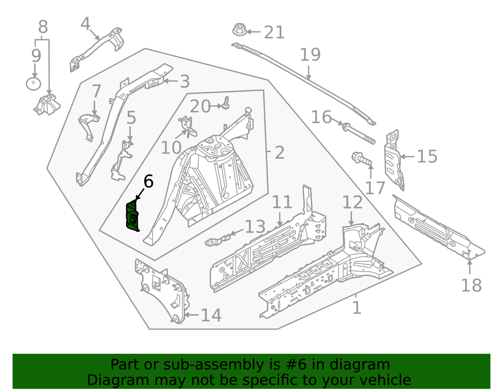 2021-2025 Ford Mustang Mach-E Front Brace LJ9Z-16138-C | Ford OEM Parts ...
