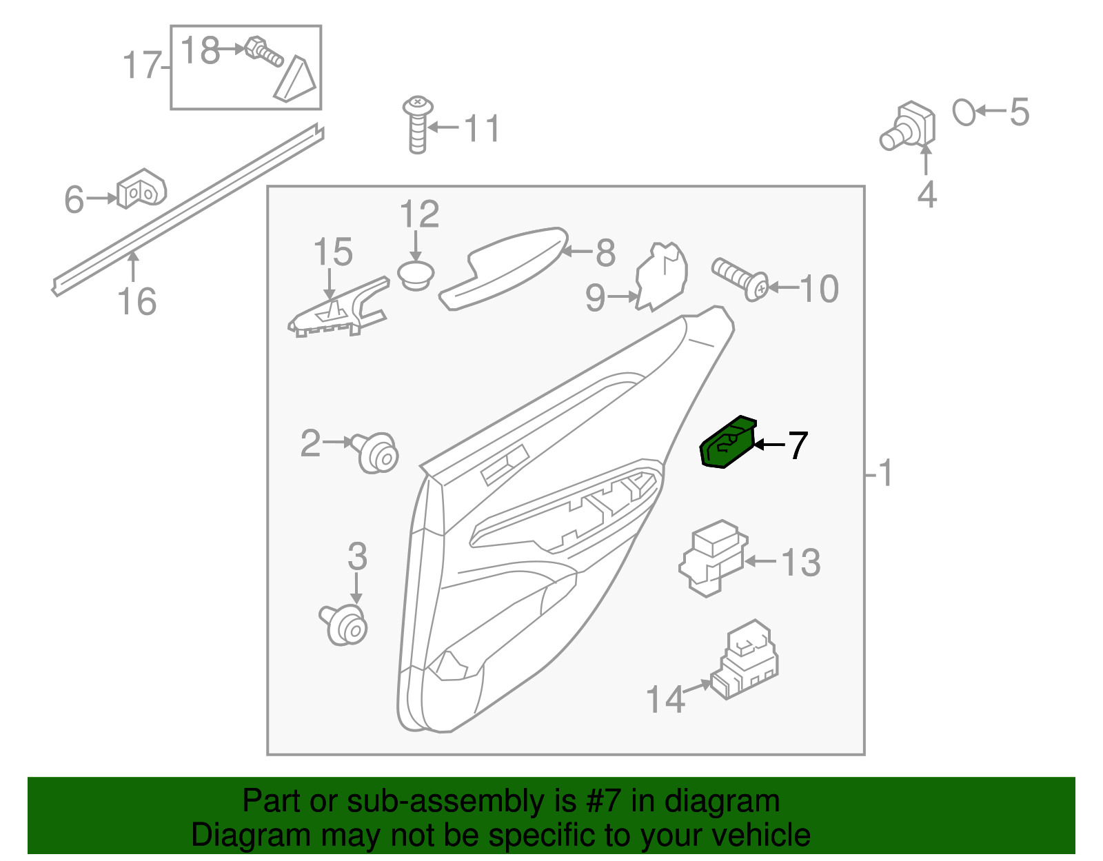 2011-2015 Hyundai Sonata Handle, Inside 82610-3S010 | OEM Parts Online