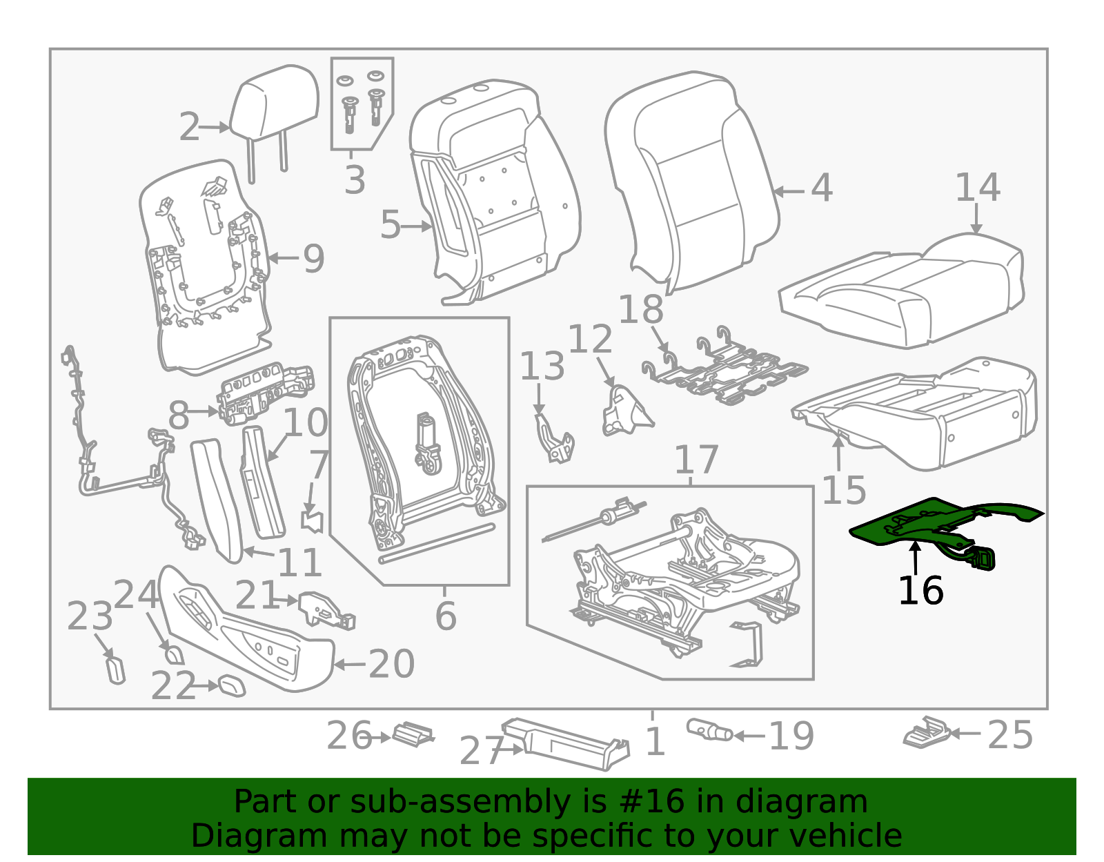 GM 84960651 Air Bag Seat Sensor Mat | Genuine GM & AC Delco OEM Parts ...
