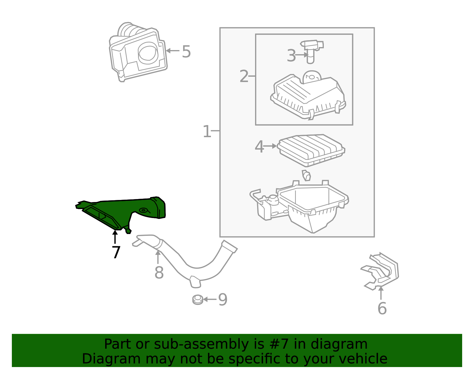 2007-2015 Toyota Air Inlet Duct 17752-0P010 | MotorMotor