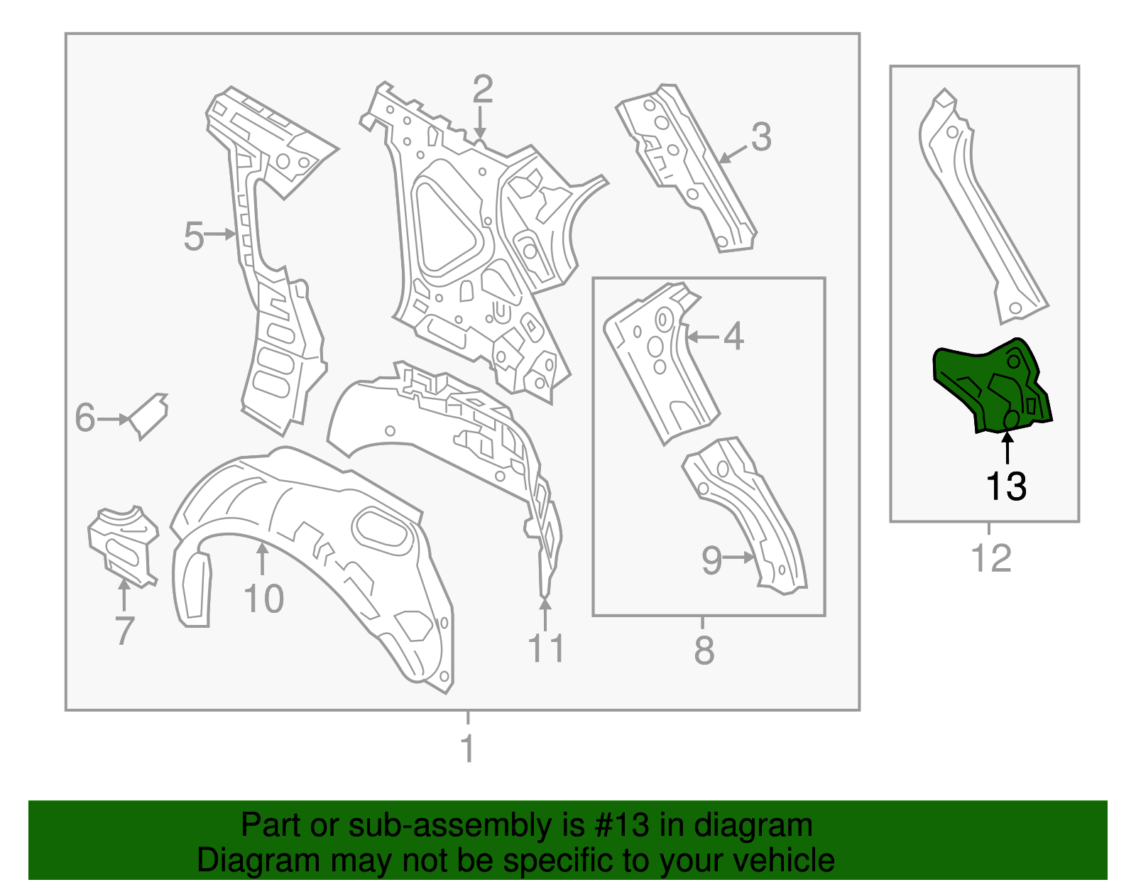 2017-2025 Mazda CX-5 | Corner Panel | KB7W-70-481A | Mazda Online Parts