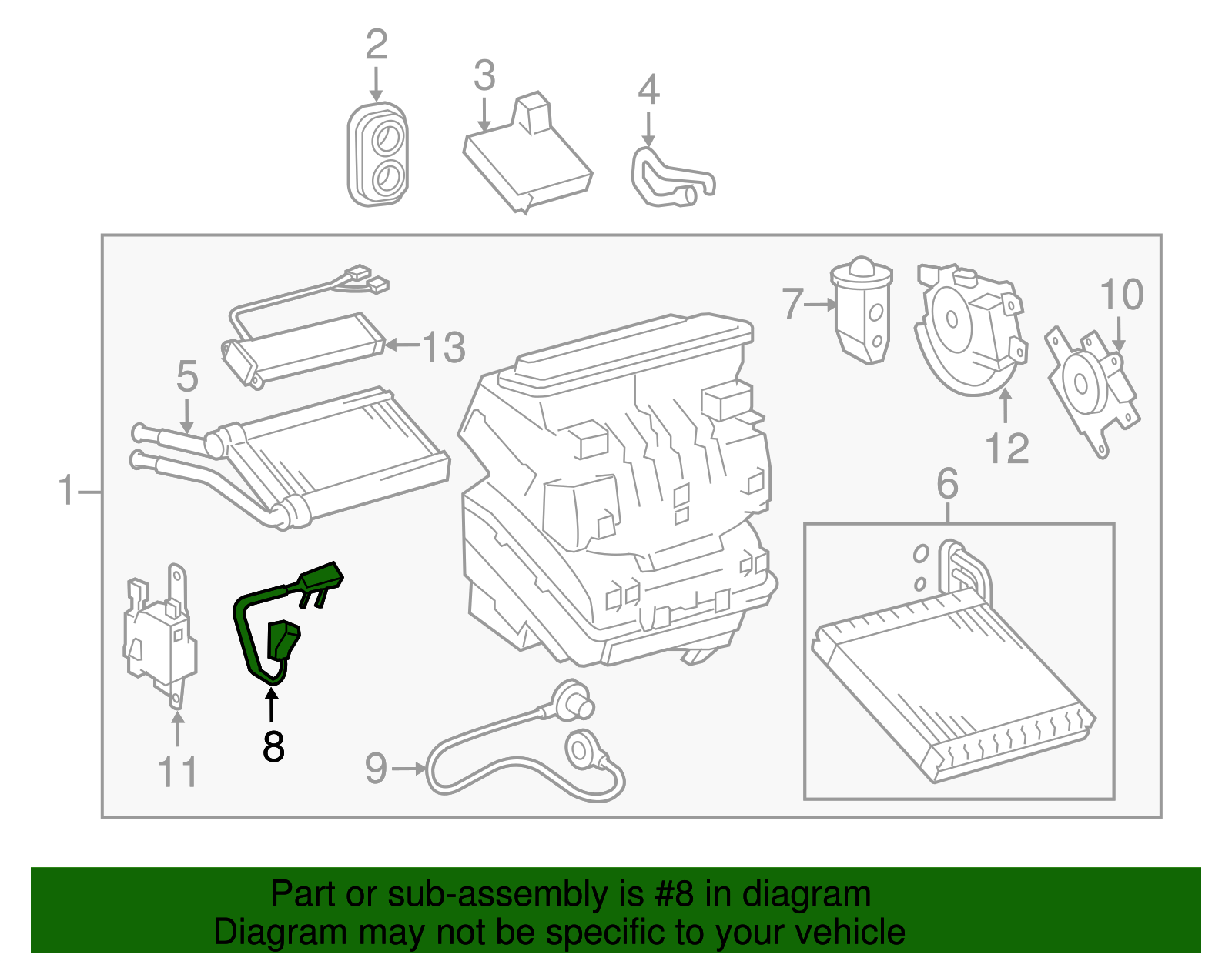 2006-2020 Toyota In-Car Sensor 88625-02120 | Elmhurst Toyota Parts