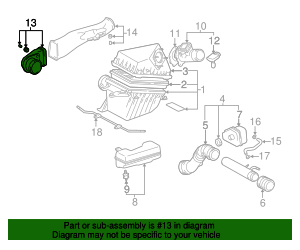 1995-2004 Toyota Intake Duct 52810-35010 | Toyota Parts Center