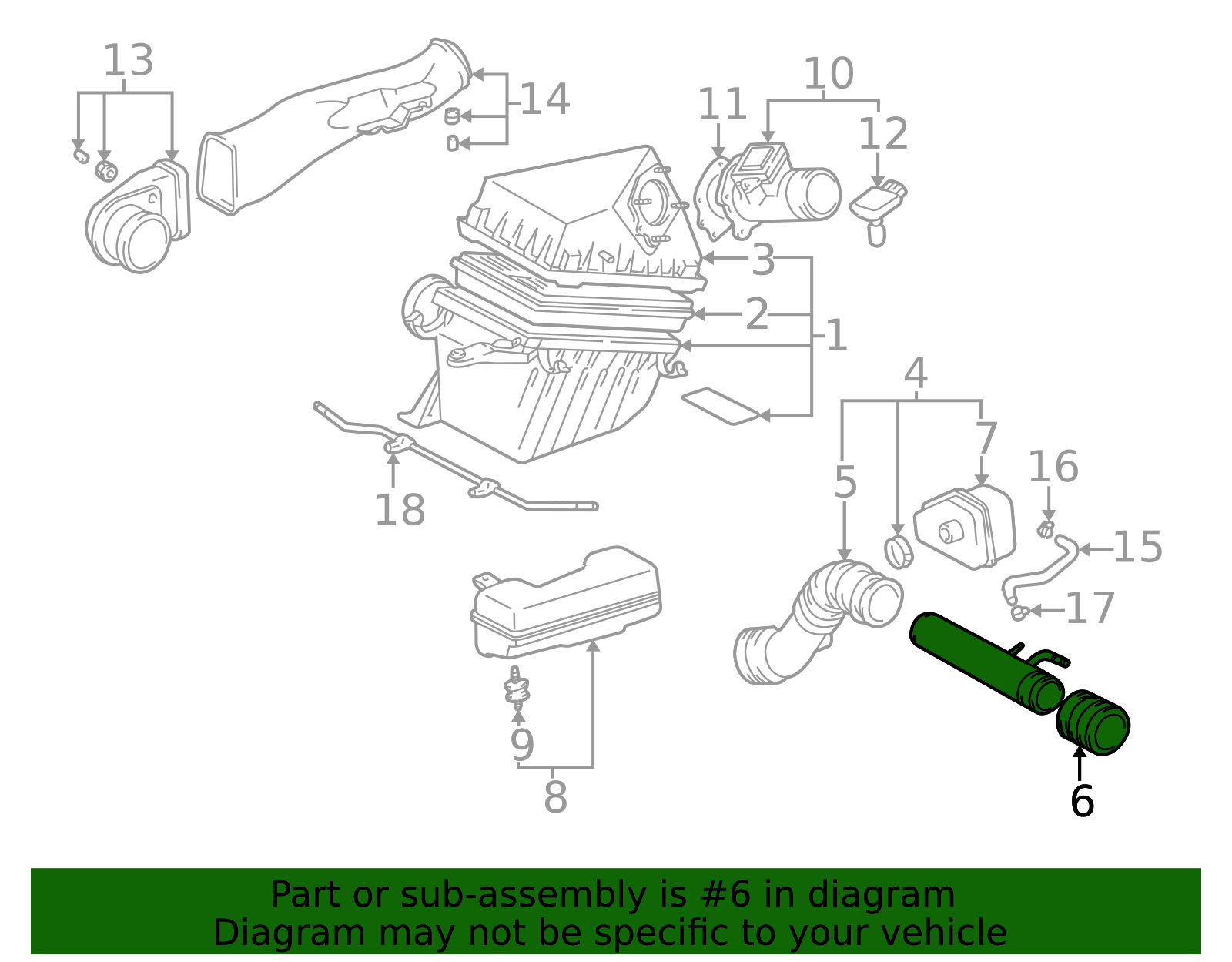 1994-2004 Toyota Air Inlet Hose 17882-75040 | MotorMotor