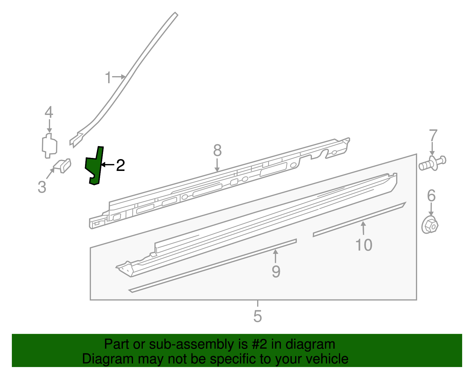 166-690-03-07 - Pillar Molding Cover 2016-2019 Mercedes-Benz | Mercedes ...