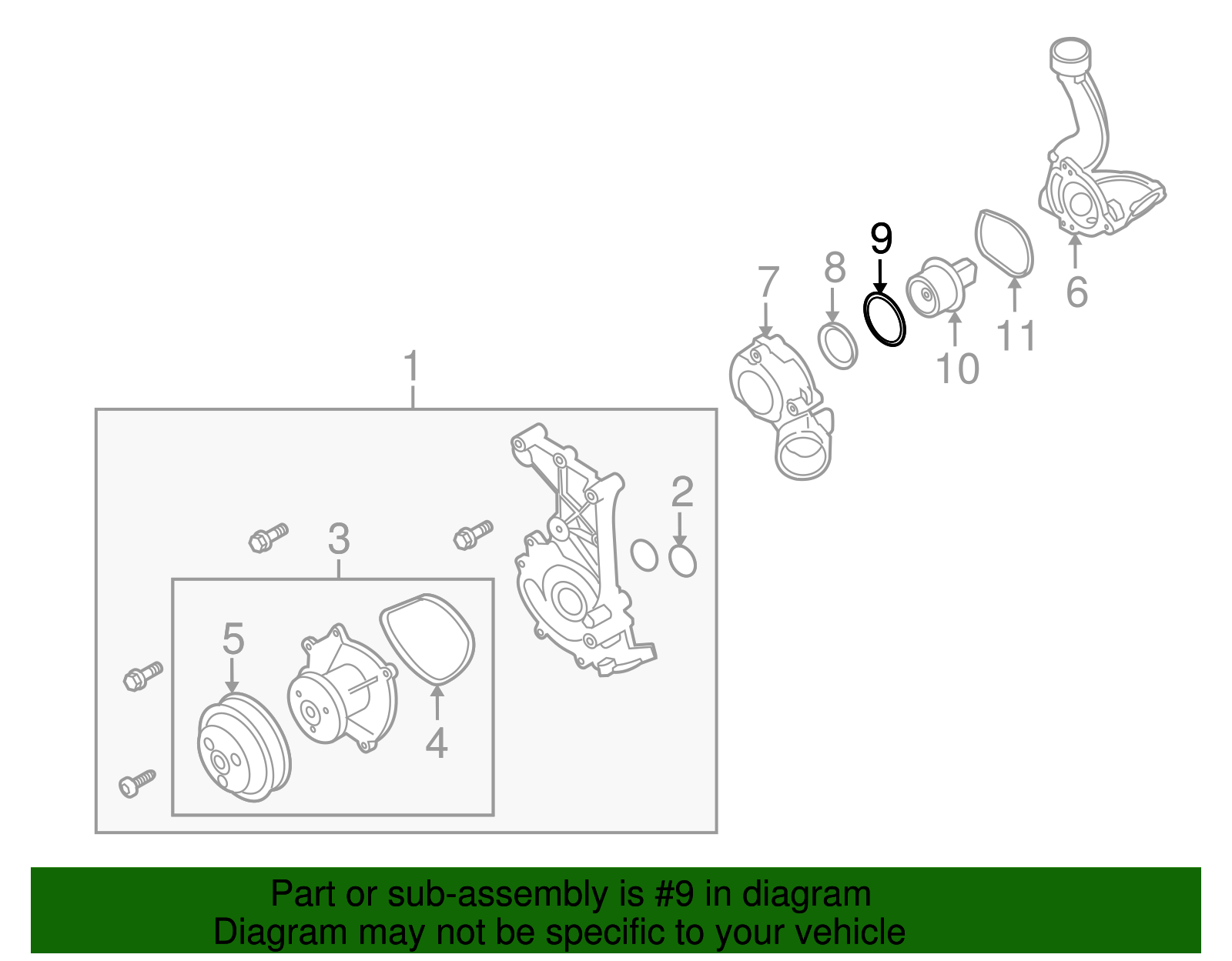 2009-2024 Porsche Engine Coolant Thermostat O-Ring PAF-008-955-A ...