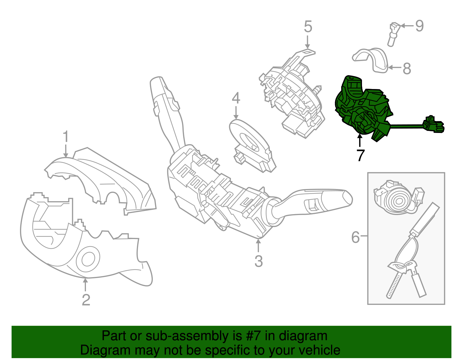 Hyundai - 81910-A4110 - Ignition Housing - 2015-2019 Hyundai Sonata ...