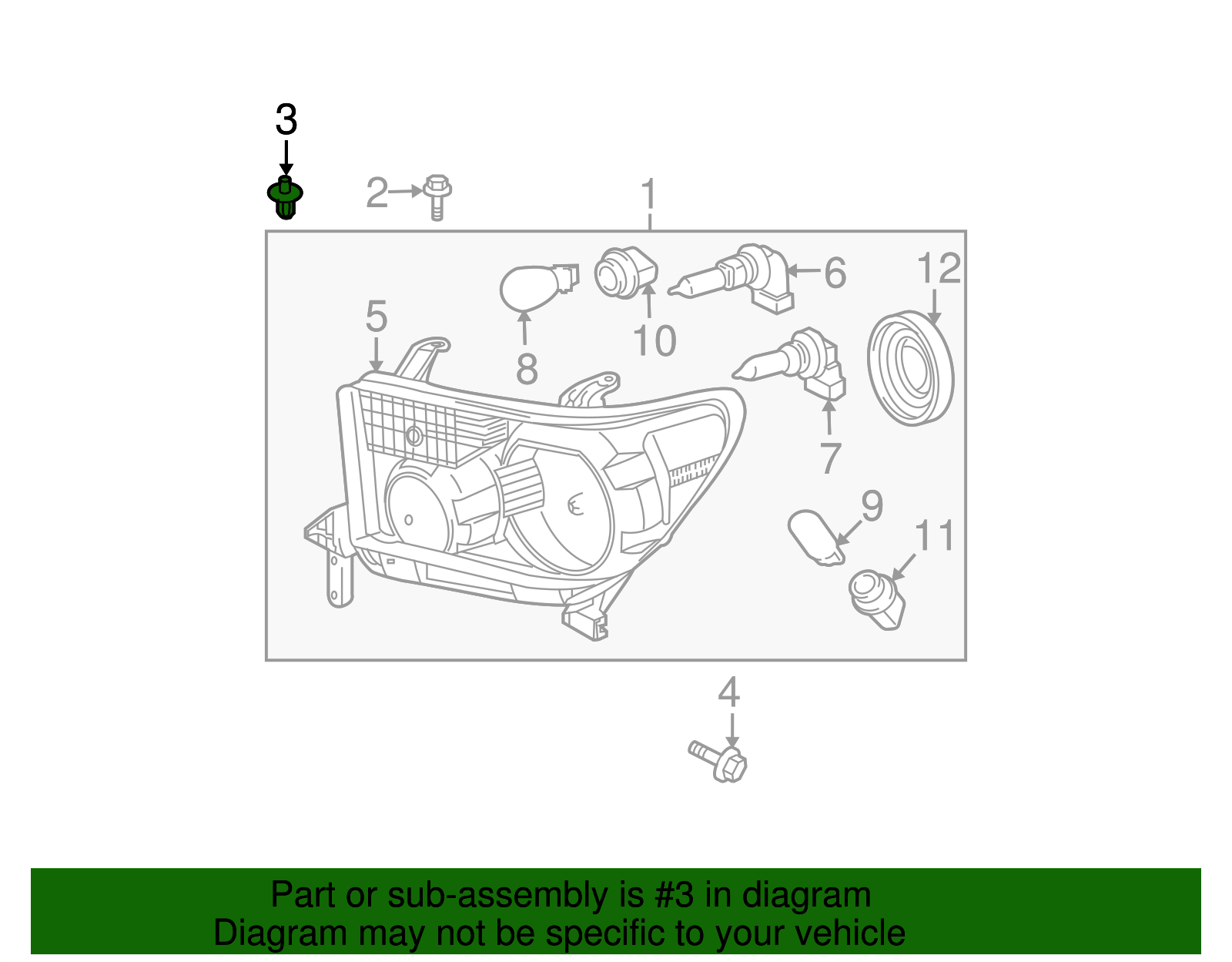 2000-2024 Toyota Front Bumper Headlamp Grommet Assembly | Sparks Parts