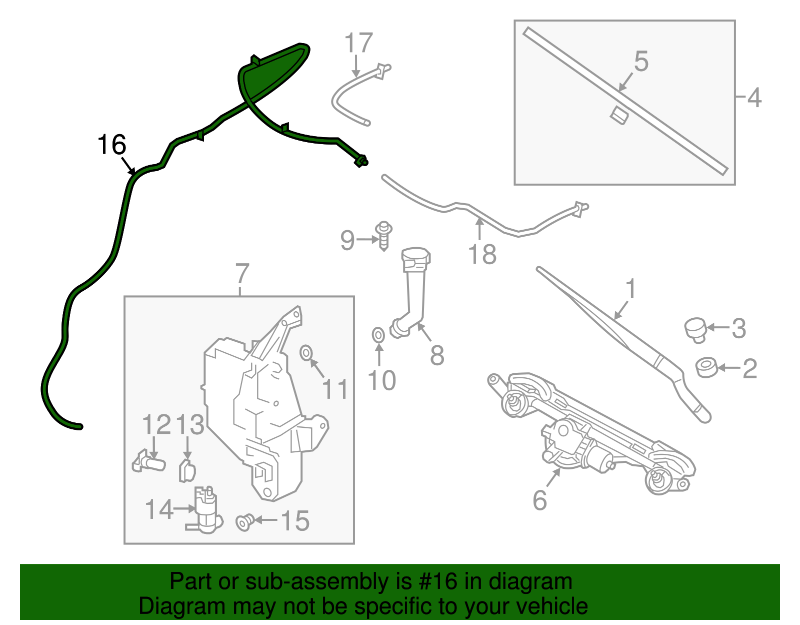 2013-2015 Nissan Altima Washer Hose 28935-9HM0A | Team Nissan Inc.