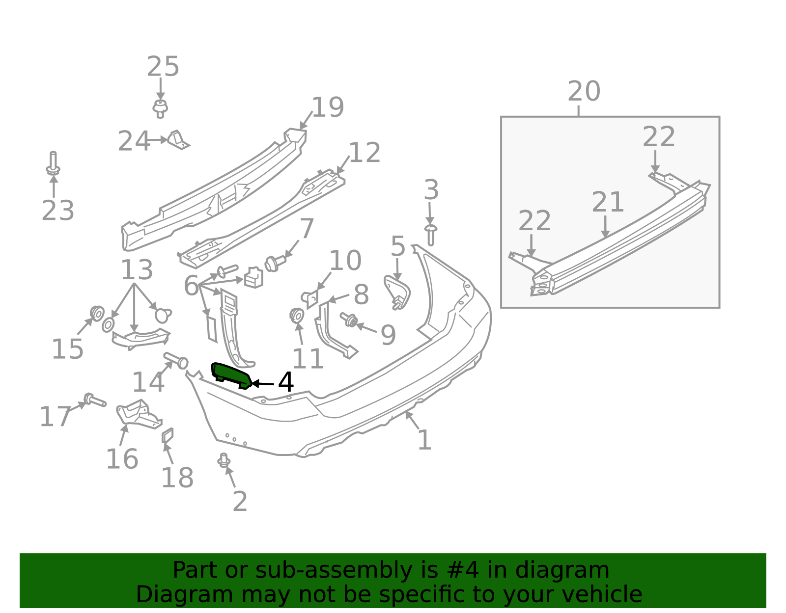 91081SA0009P - Bumper Cover Plate - 2003-2008 Subaru Forester | Select ...