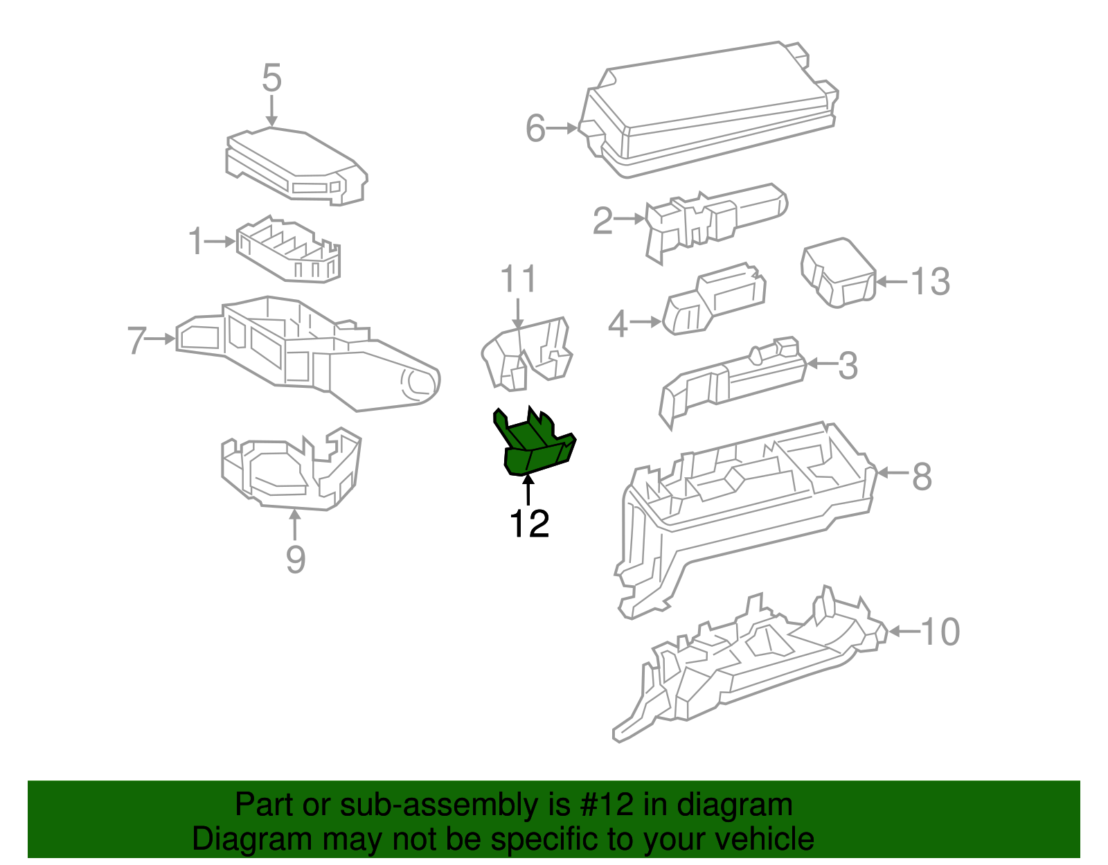 82661-47030 - Fuse & Relay Box Cover 2016-2022 Toyota | Longo Toyota Parts