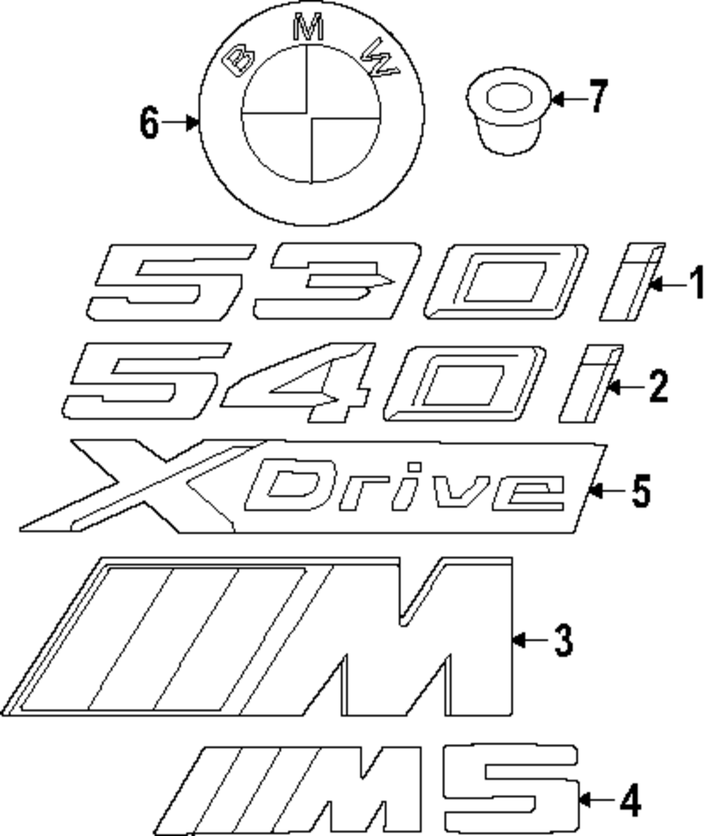 2024-2025 BMW Nameplate 51-14-5-A4C-E12 | BMW OEM Parts