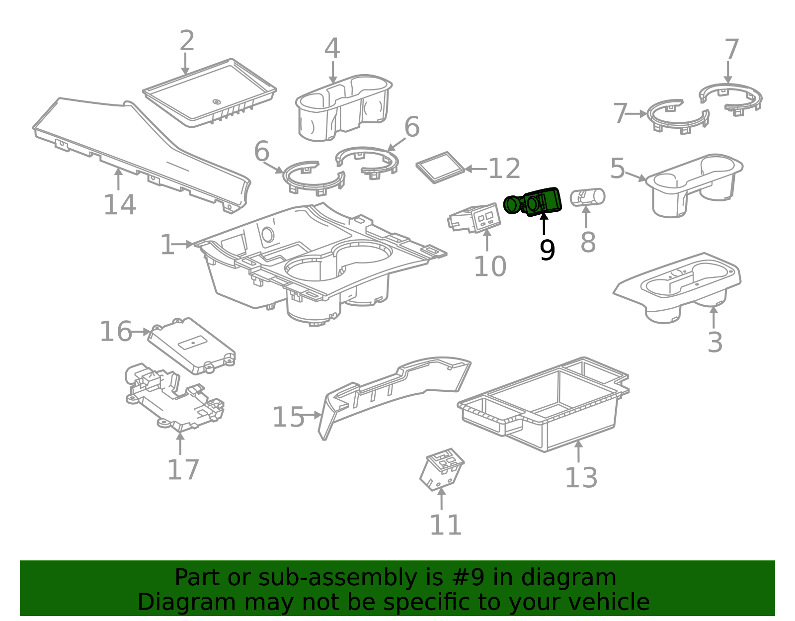 2021-2024 GM Accessory Power Receptacle Retainer 84651487 GM ...