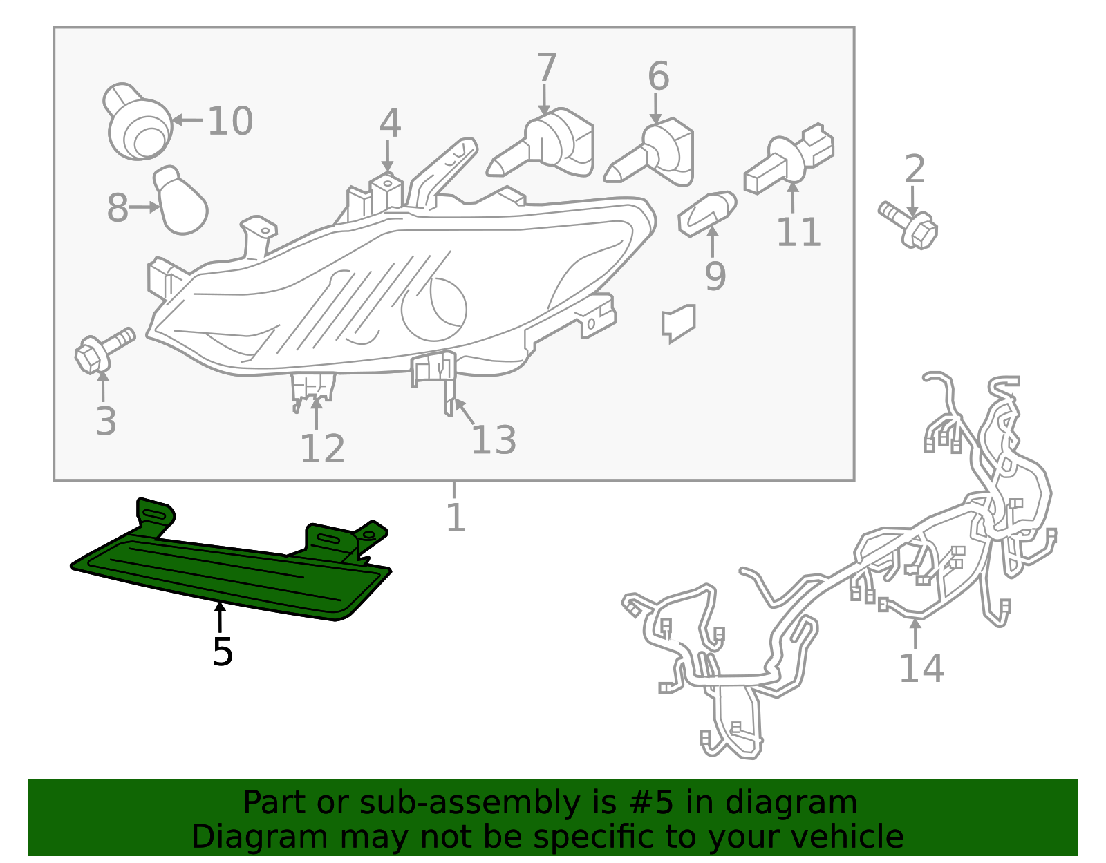 26013-1AA0C - Headlamp Extension Panel Official Nissan Parts Store