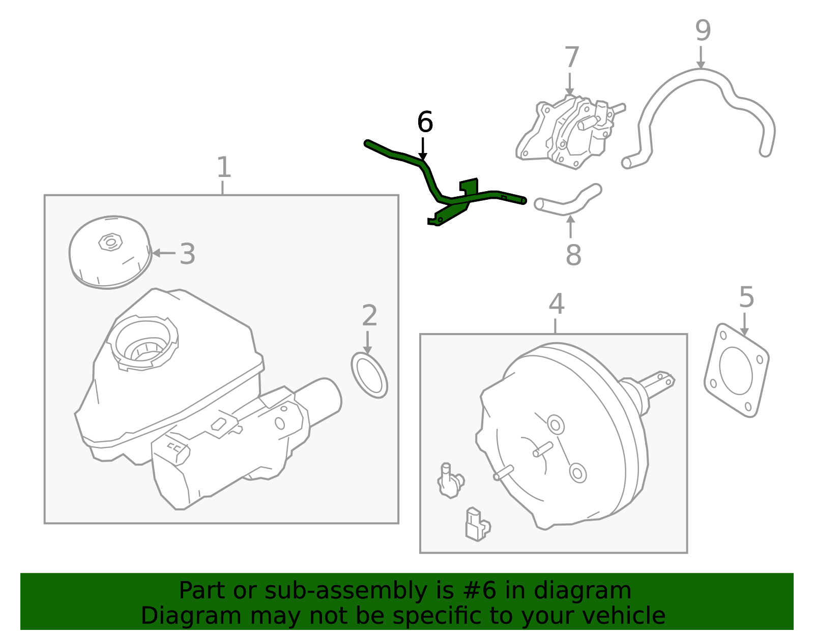 2019-2025 Nissan Booster Hose 47474-6CB1A | Team Nissan Inc.