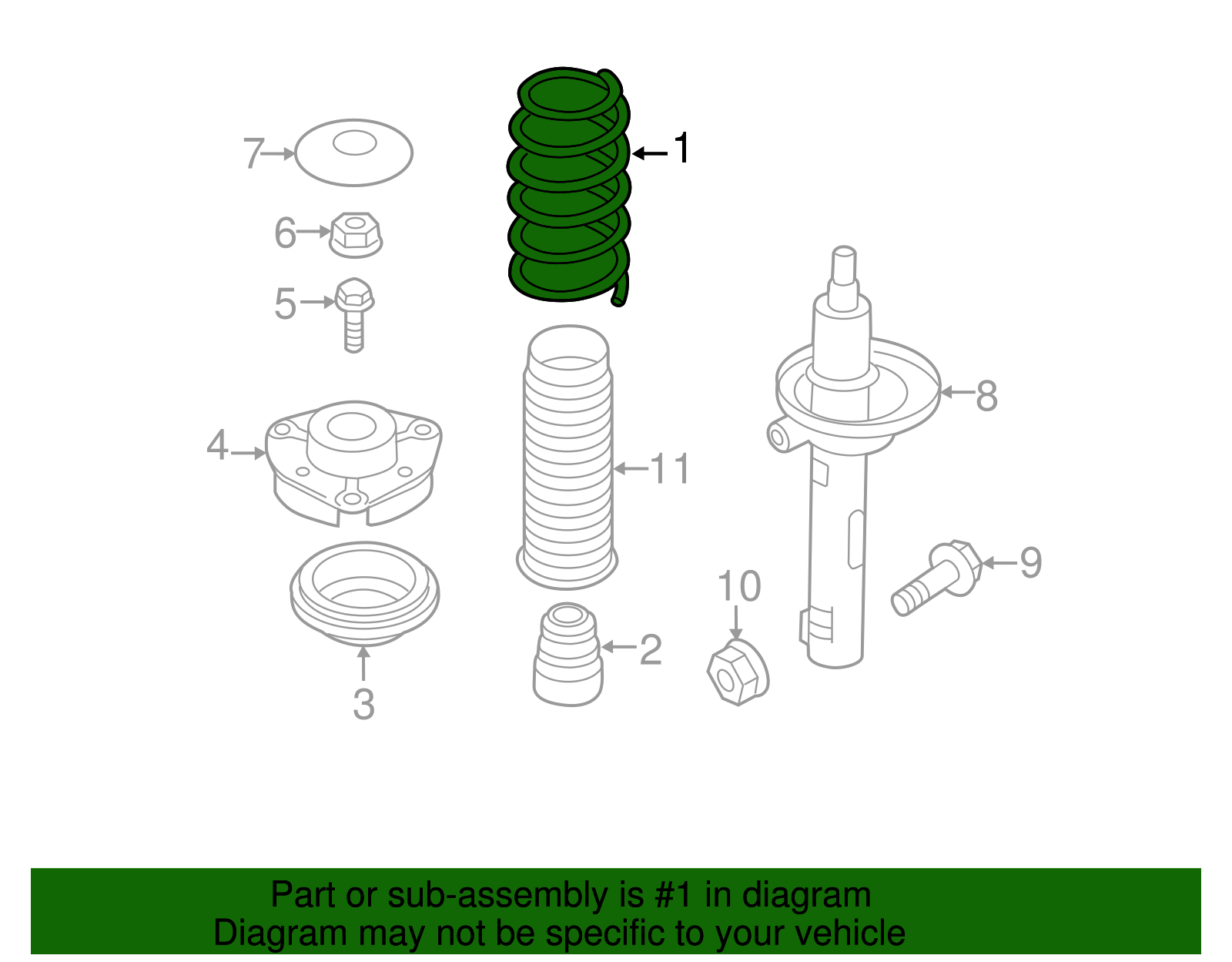 1K0-411-105-DG - Coil Spring 2013-2019 Volkswagen Passat | Volkswagen ...