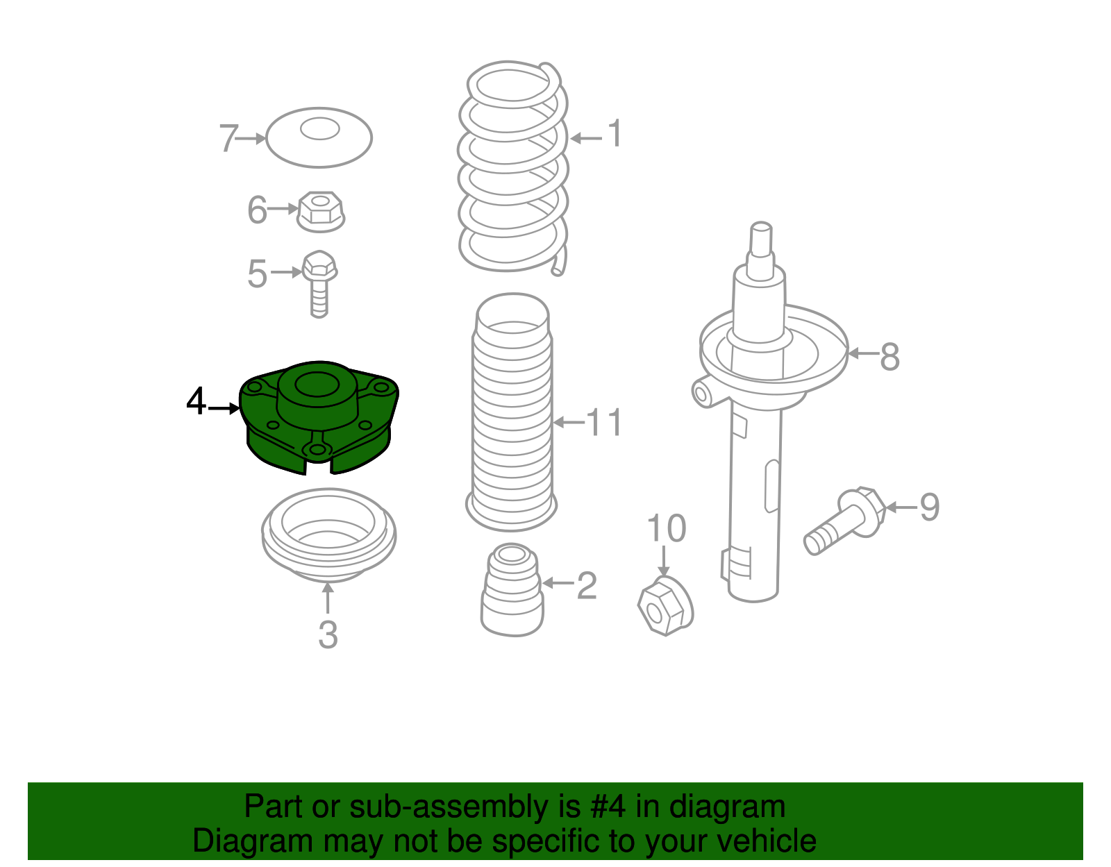 1K0-412-331-C - Strut Mount 2012-2022 Volkswagen | Wolfsburg Parts Direct