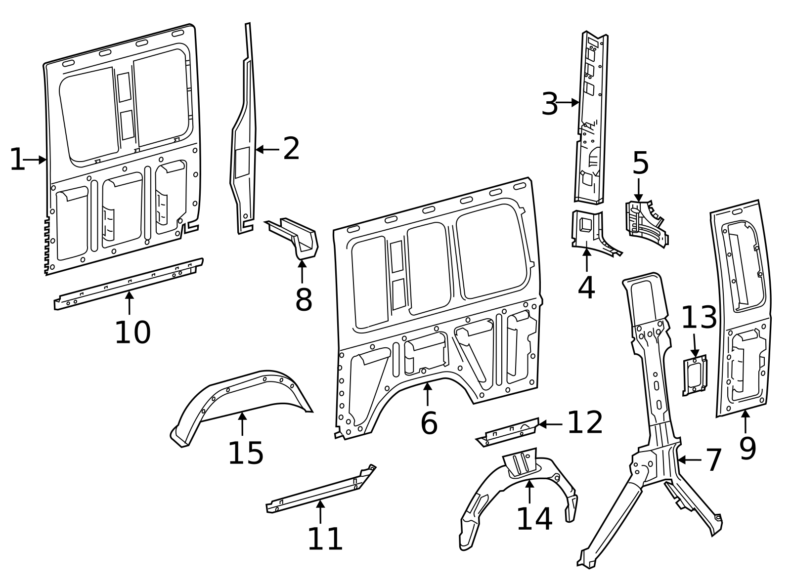 906-636-45-10 - Lower Pillar Mercedes-Benz USA Parts