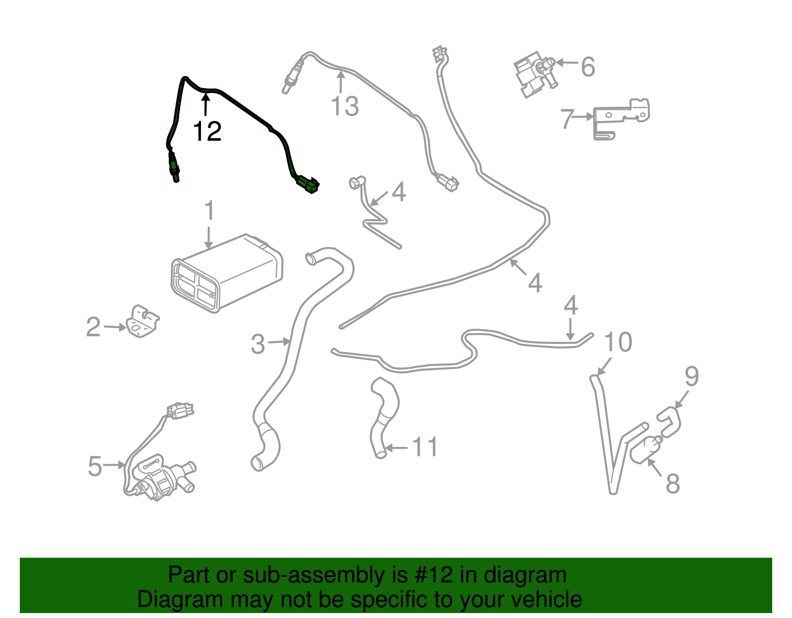 Genuine Oxygen Sensor for 2007-2015 Volvo | Part# 30756121 | Over 30% ...