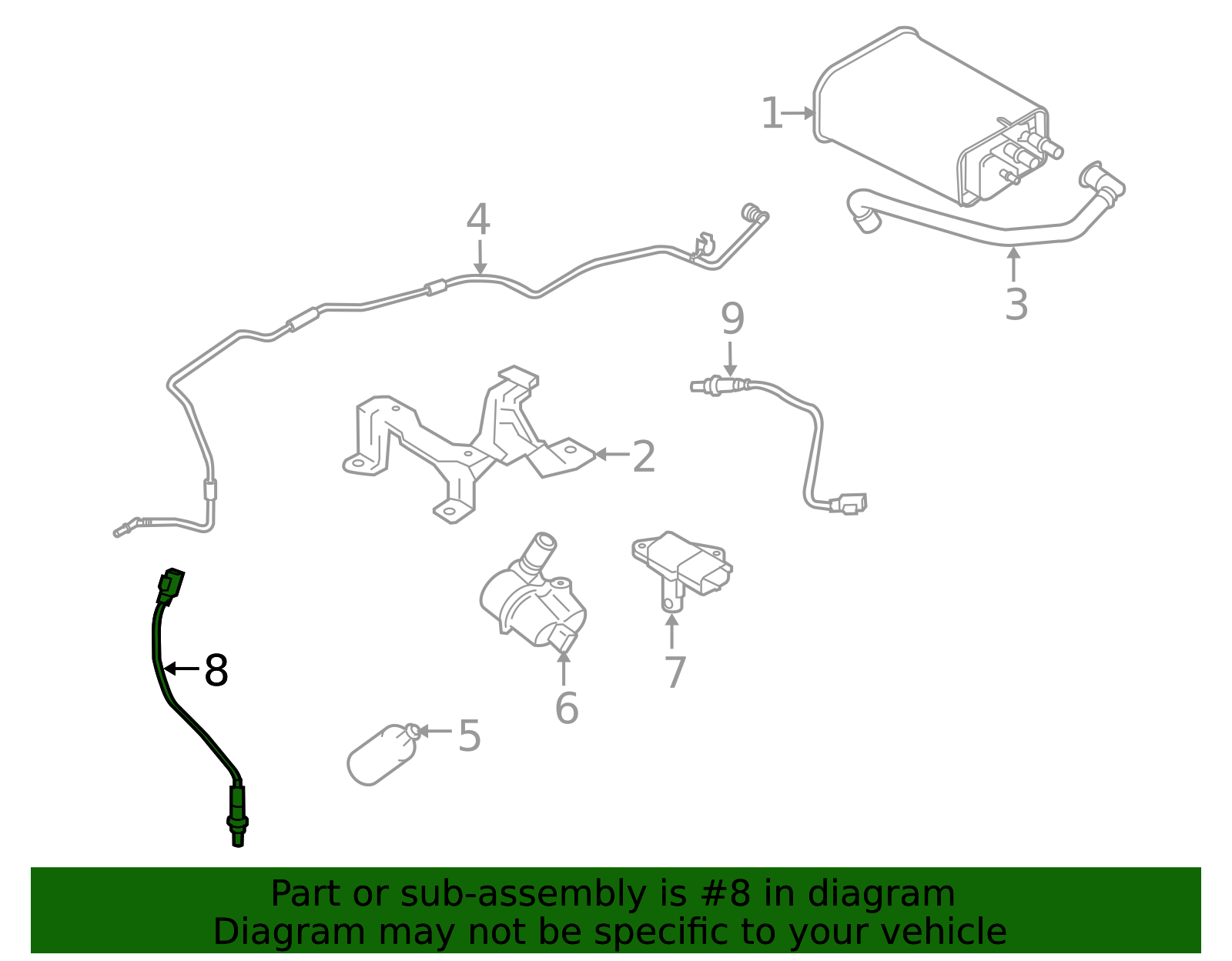 2008-2016 Volvo Oxygen Sensor 30774563 | TascaParts.com