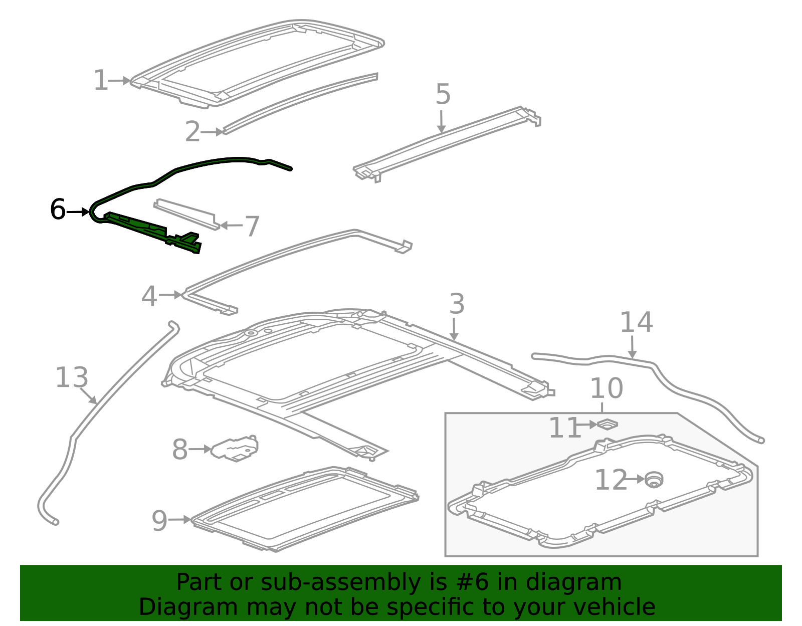 13248905 - High-Quality Sunroof Guide Rail for 2011-2020 GM ...