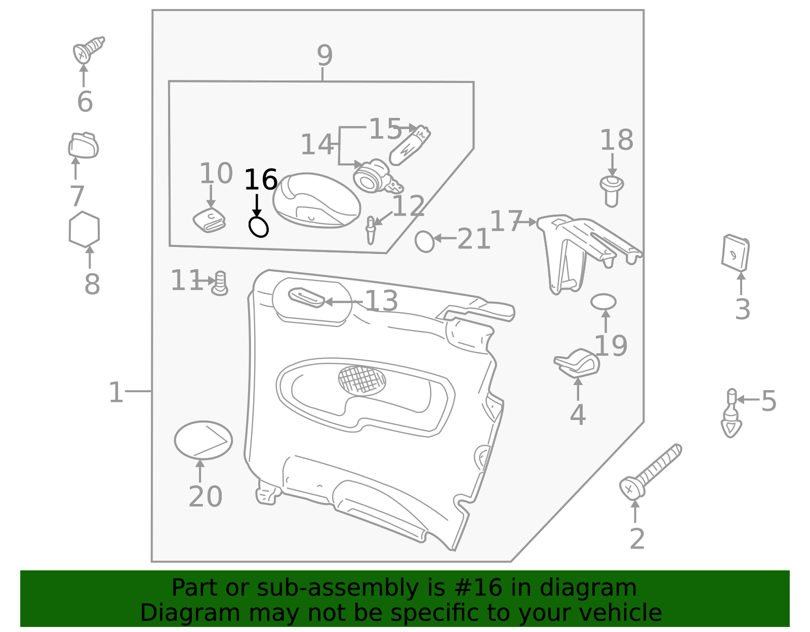 Genuine Courtesy Light Frame - Black for 1999-2003 Saab 9-3 | Part ...
