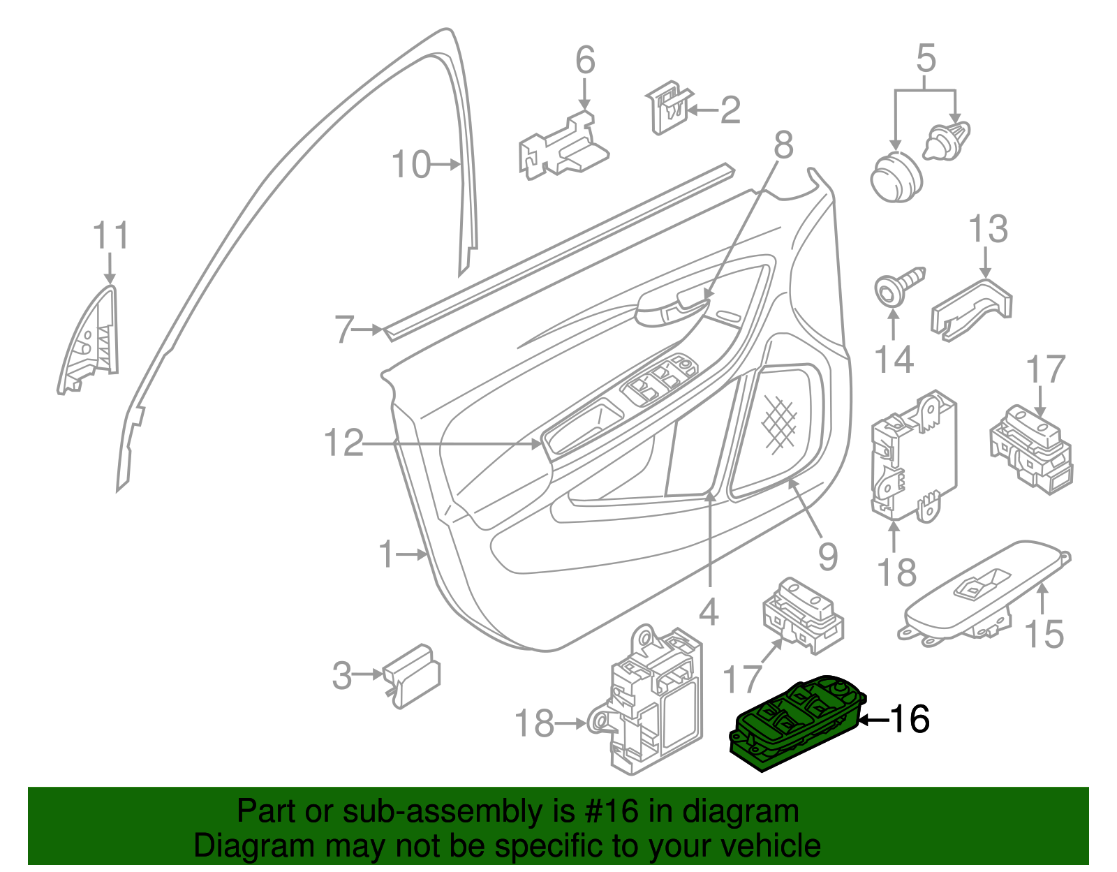 31453264 - Window Switch - 2014-2018 Volvo | Volvo OEM Parts Direct