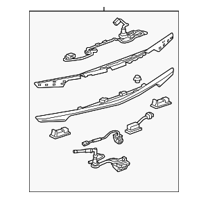 2017-2019 Cadillac XT5 Galvano Silver Rear Closure Center Applique with ...