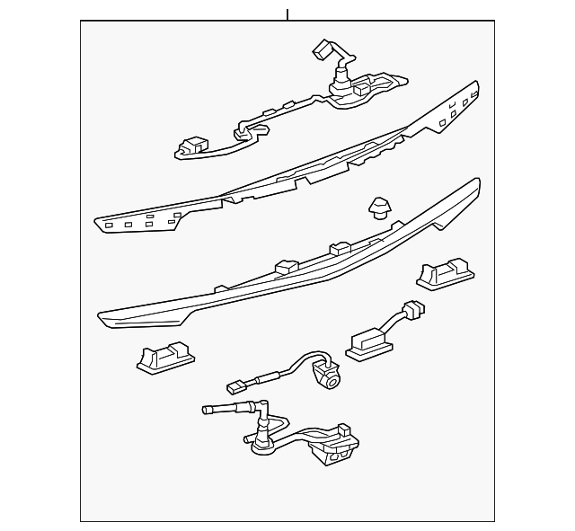 2017-2019 Cadillac XT5 Galvano Silver Rear Closure Center Applique with ...