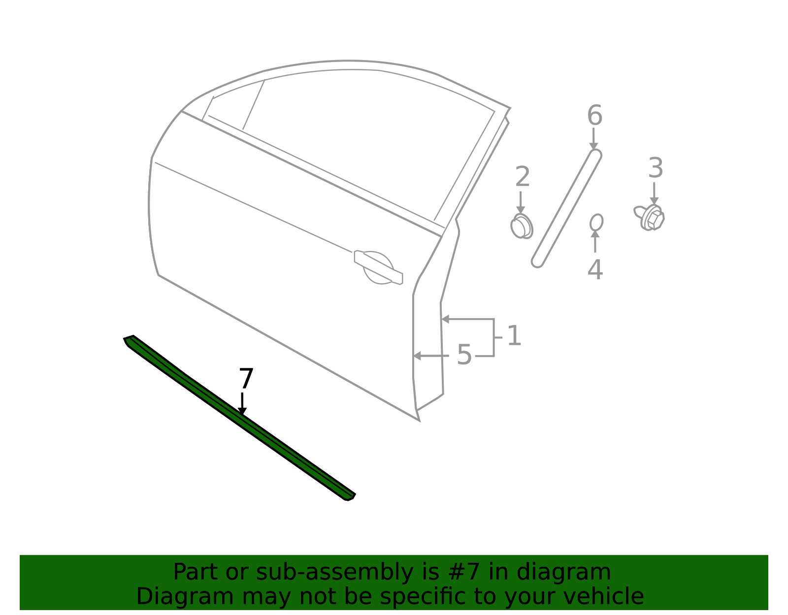 80838-9N01A - Door Seal 2009-2014 Nissan Maxima | Official Nissan Parts ...