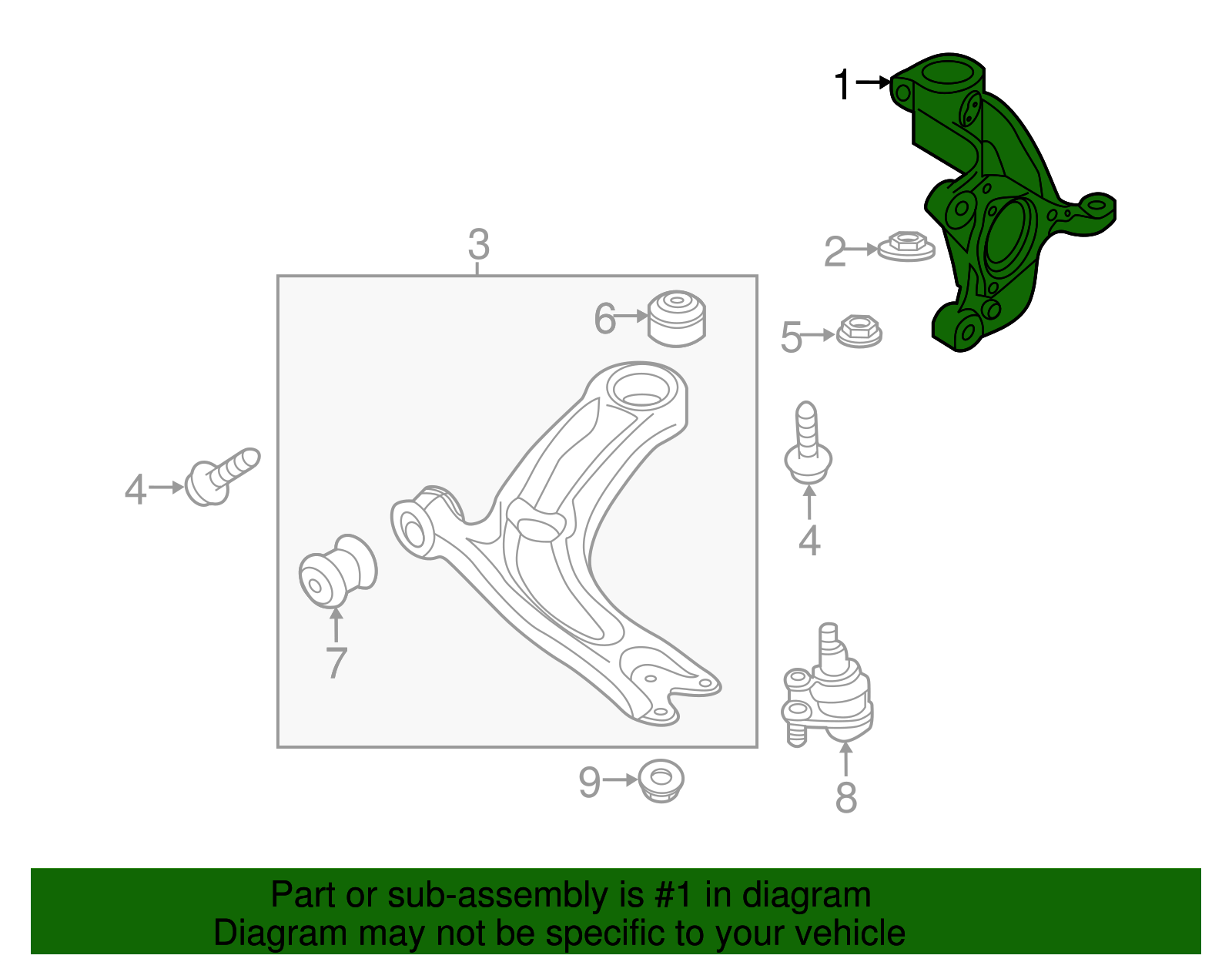 5QM-407-254 - Knuckle - 2018-2020 Volkswagen Tiguan | World VW Parts