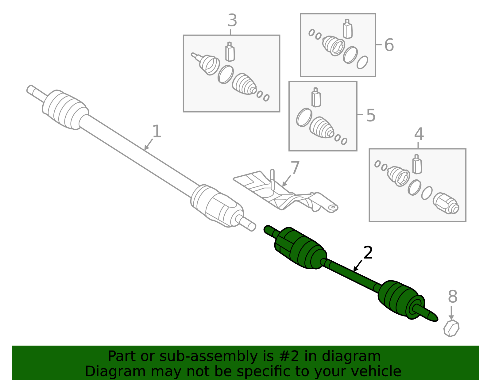 CV Axle 49500-C2210 - Smooth, OEM Power Transfer | AutoNation Parts